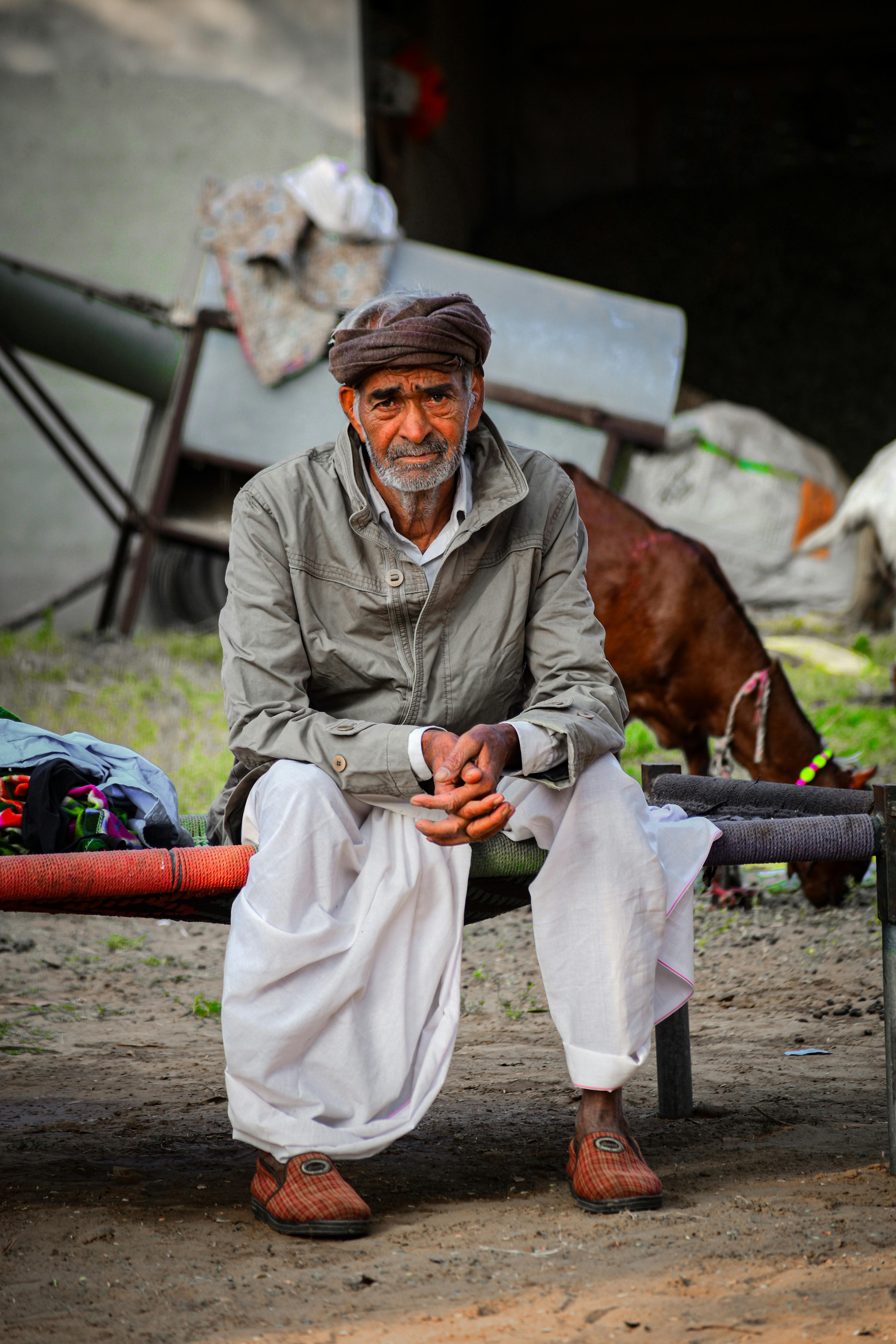 Elderly Man in Farm · Free Stock Photo