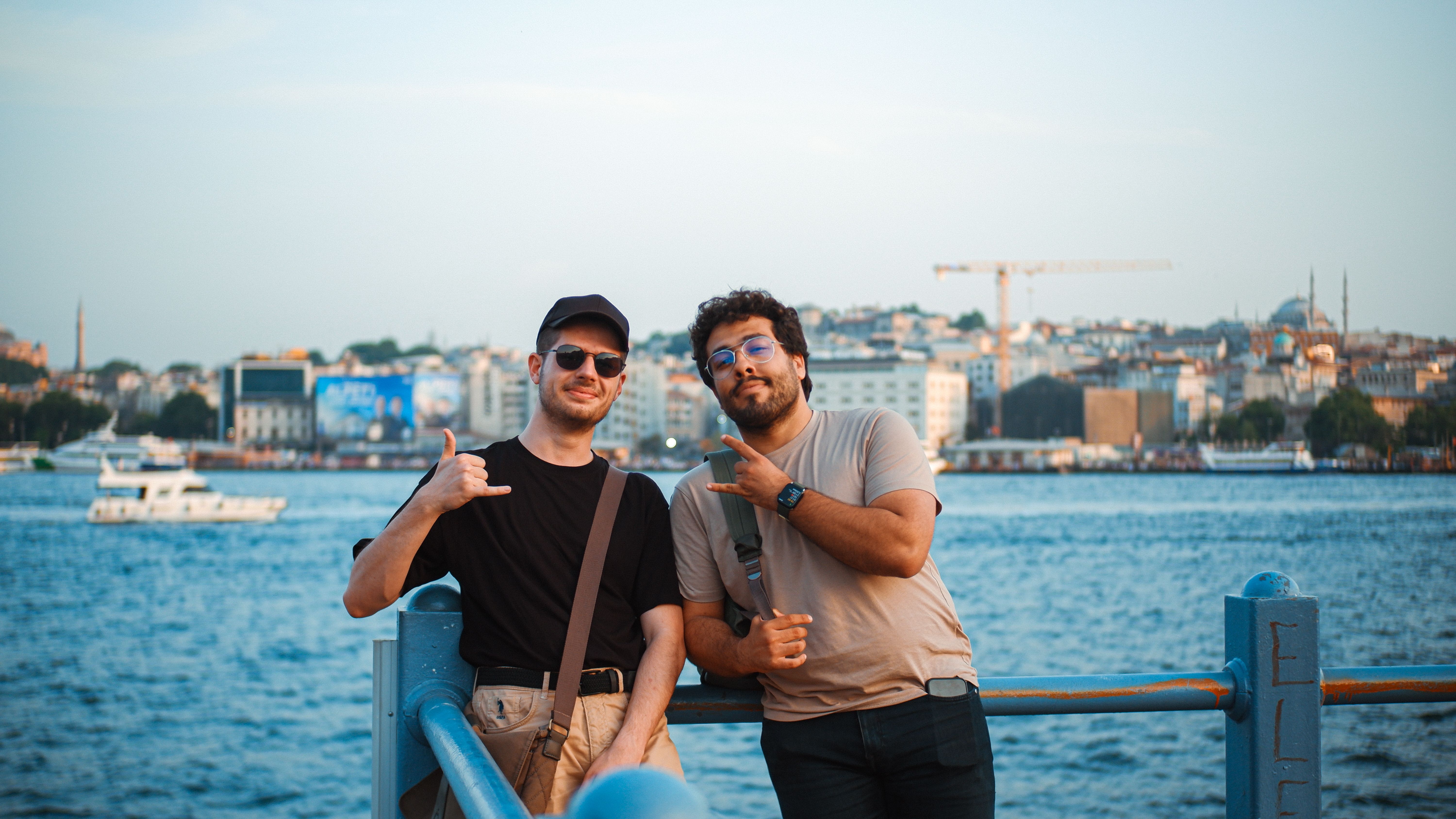 Tourists Posing on the Promenade Along the Bosphorus · Free Stock Photo