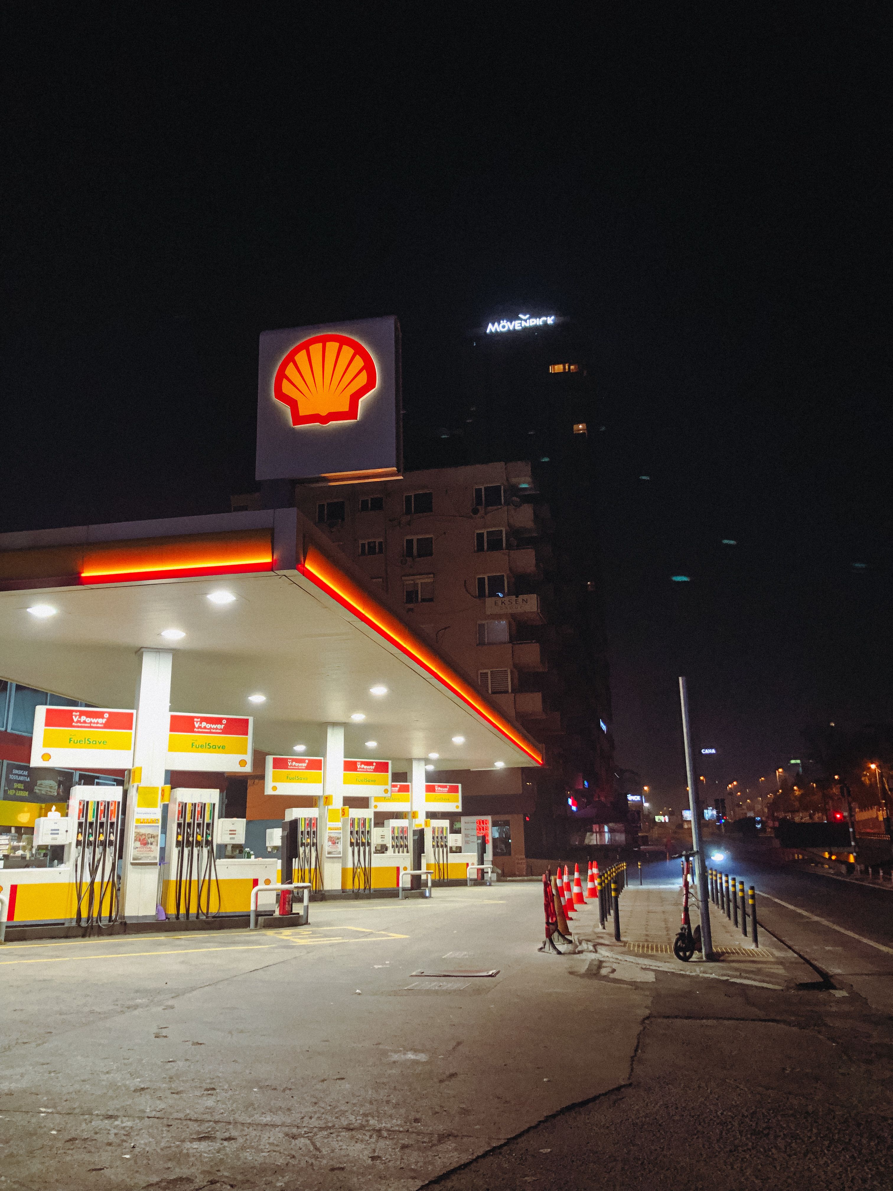 Gasoline Station during Nighttime · Free Stock Photo