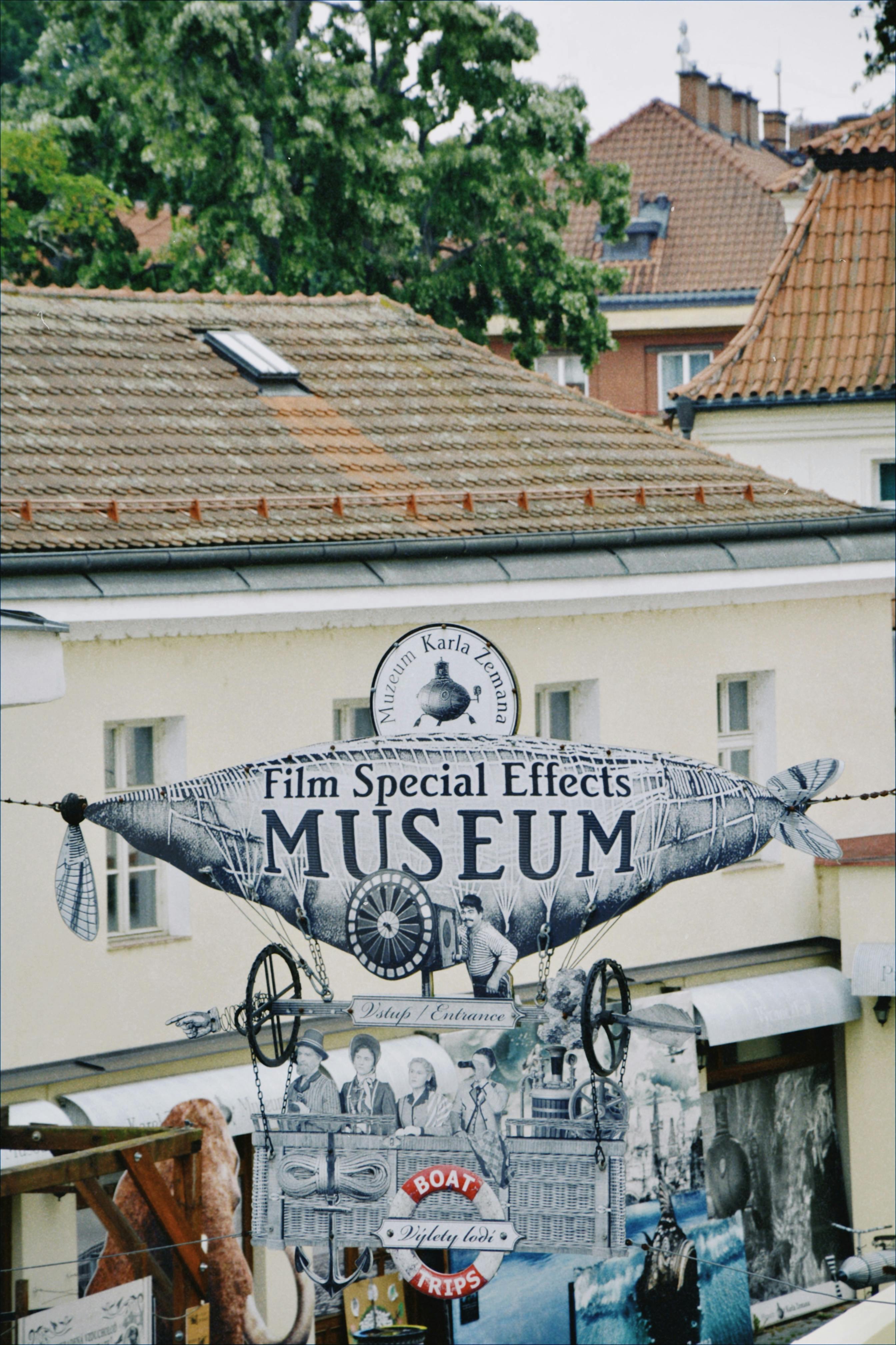 Close-up of the Sign of the Museum of Special Effects in Prague, Czech ...