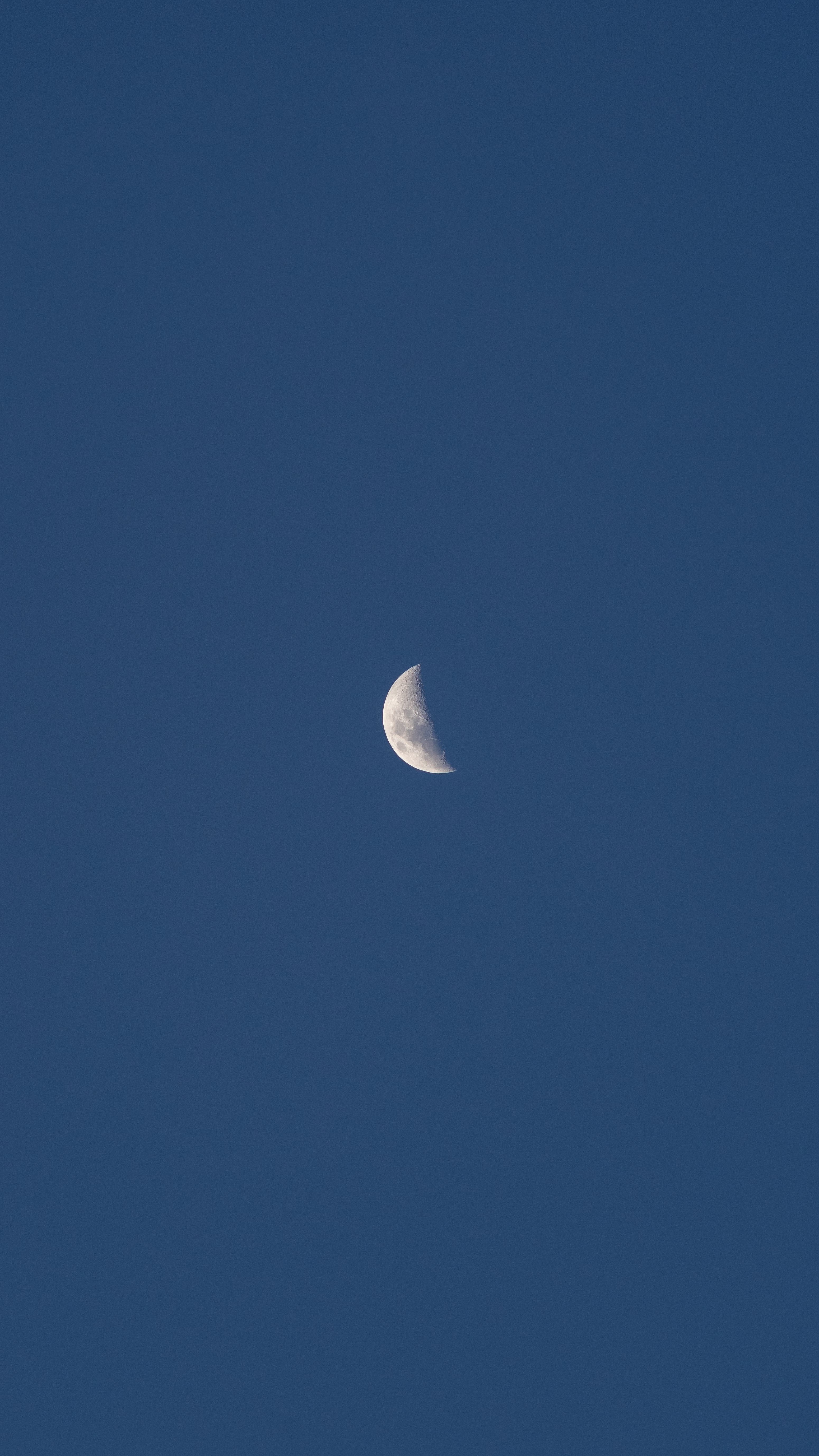 View of a Crescent Moon on the Sky in the Evening · Free Stock Photo