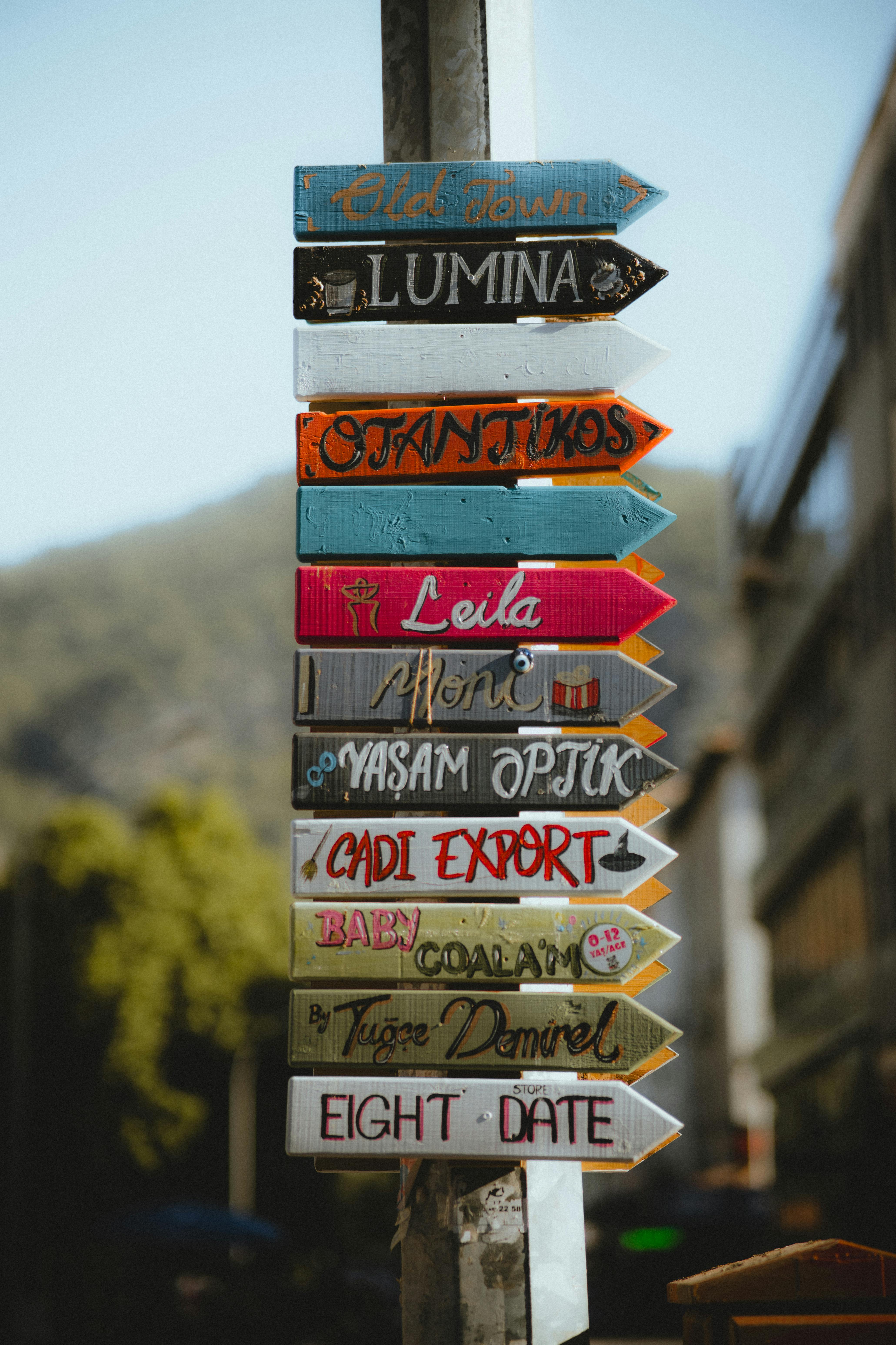 Directional Signs on Pole · Free Stock Photo