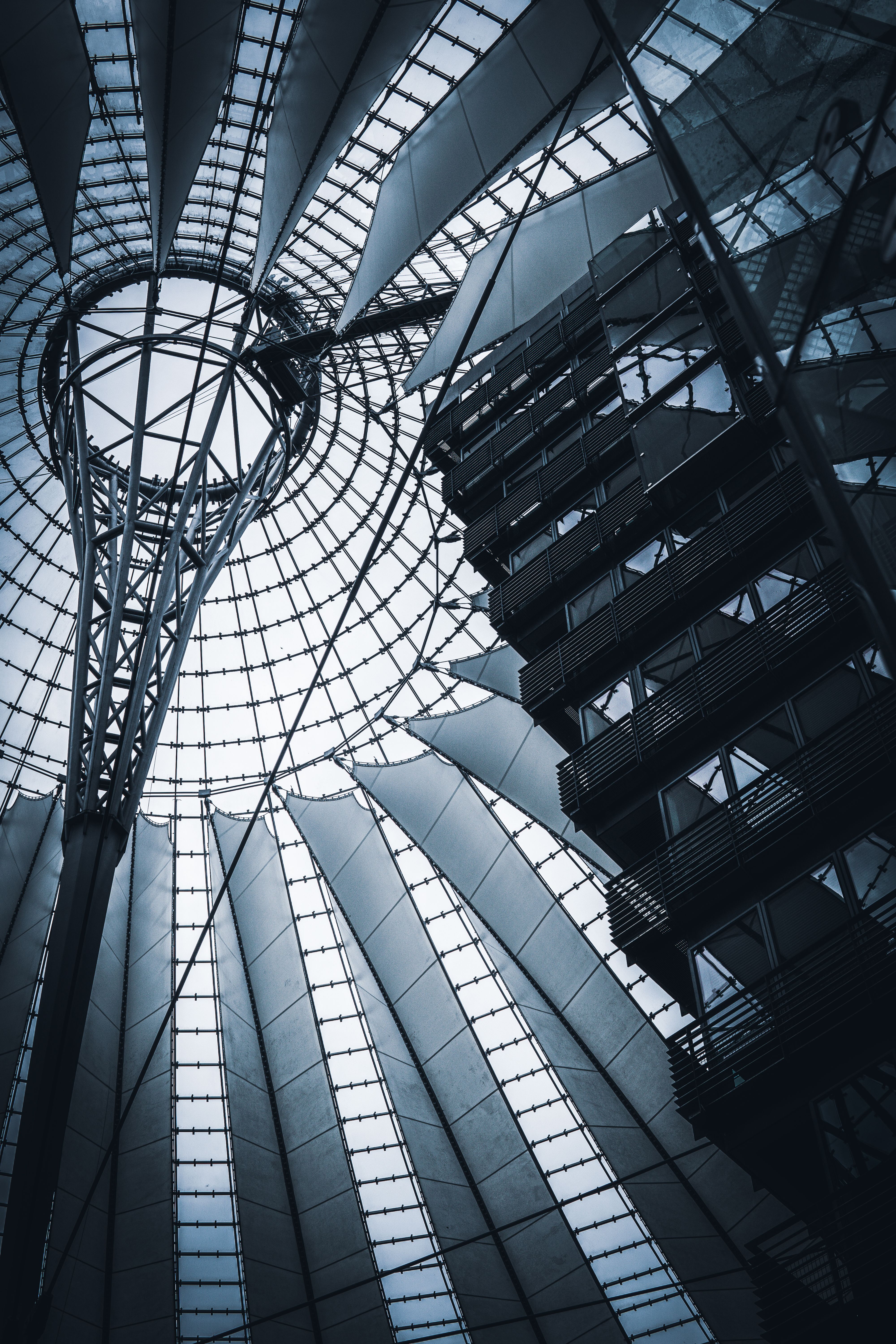 Low-angle Photography of Gray Spiral Building · Free Stock Photo