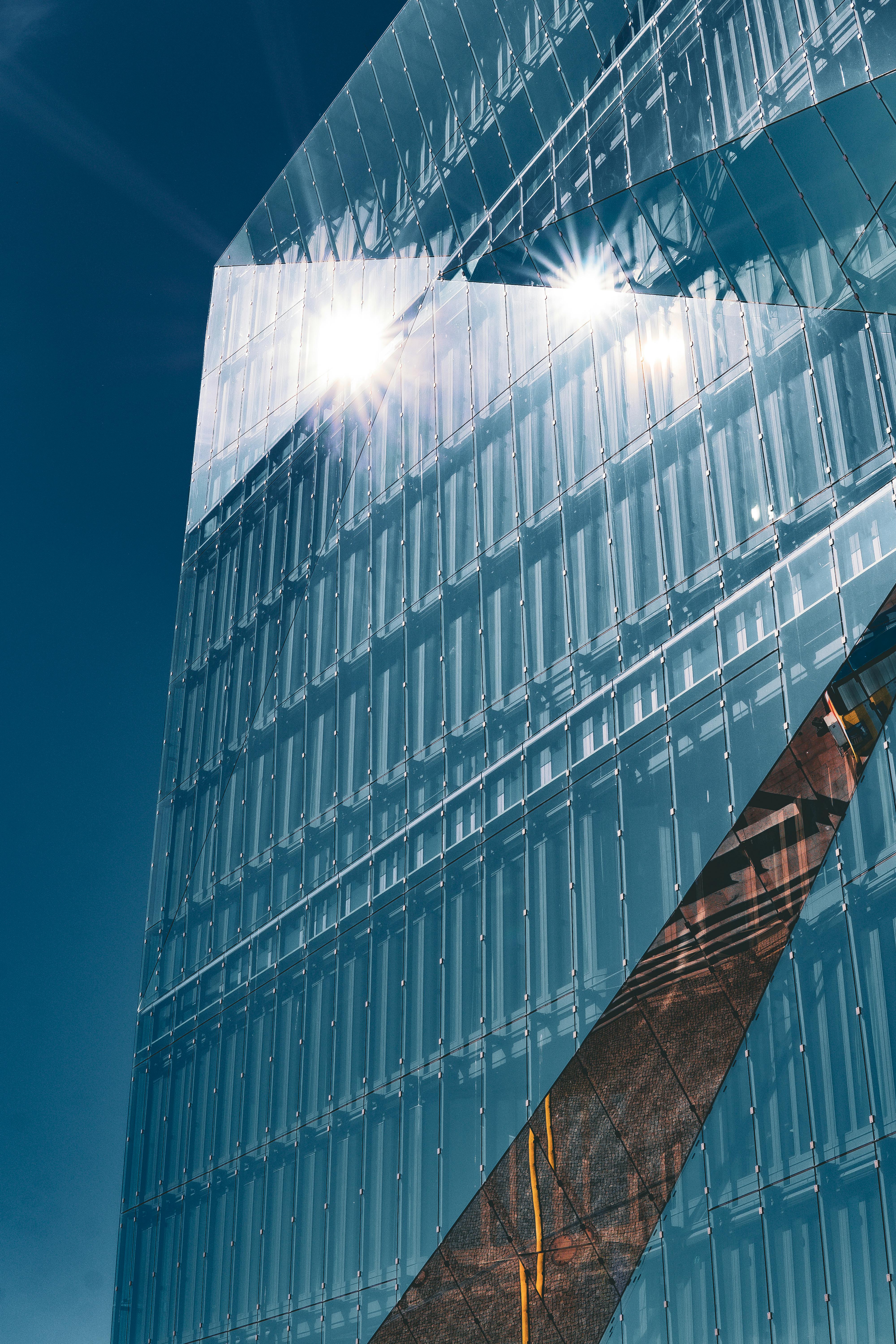 Fractured Glass Modern Exterior of Glass Building · Free Stock Photo