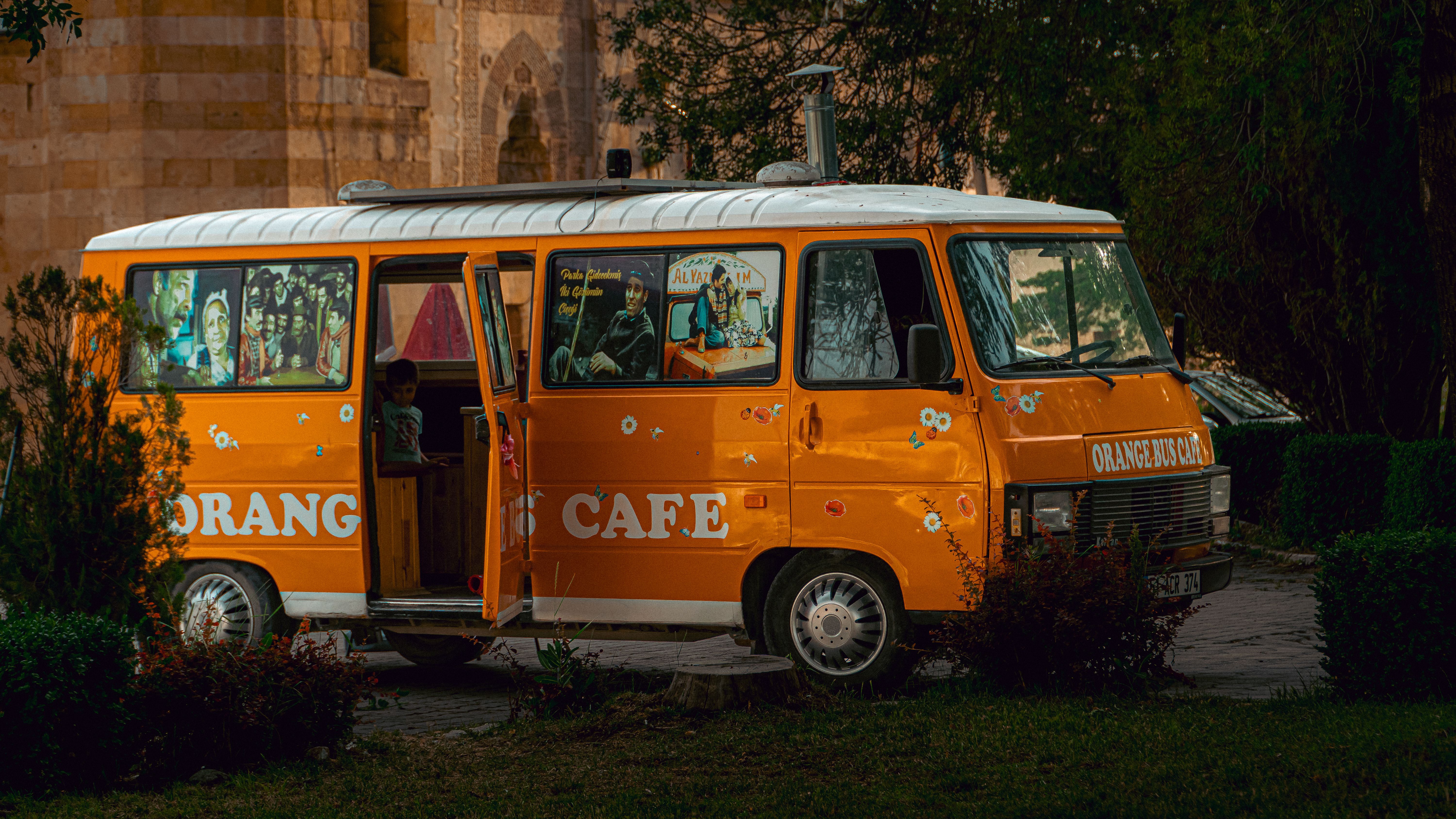 Orange Van Car · Free Stock Photo