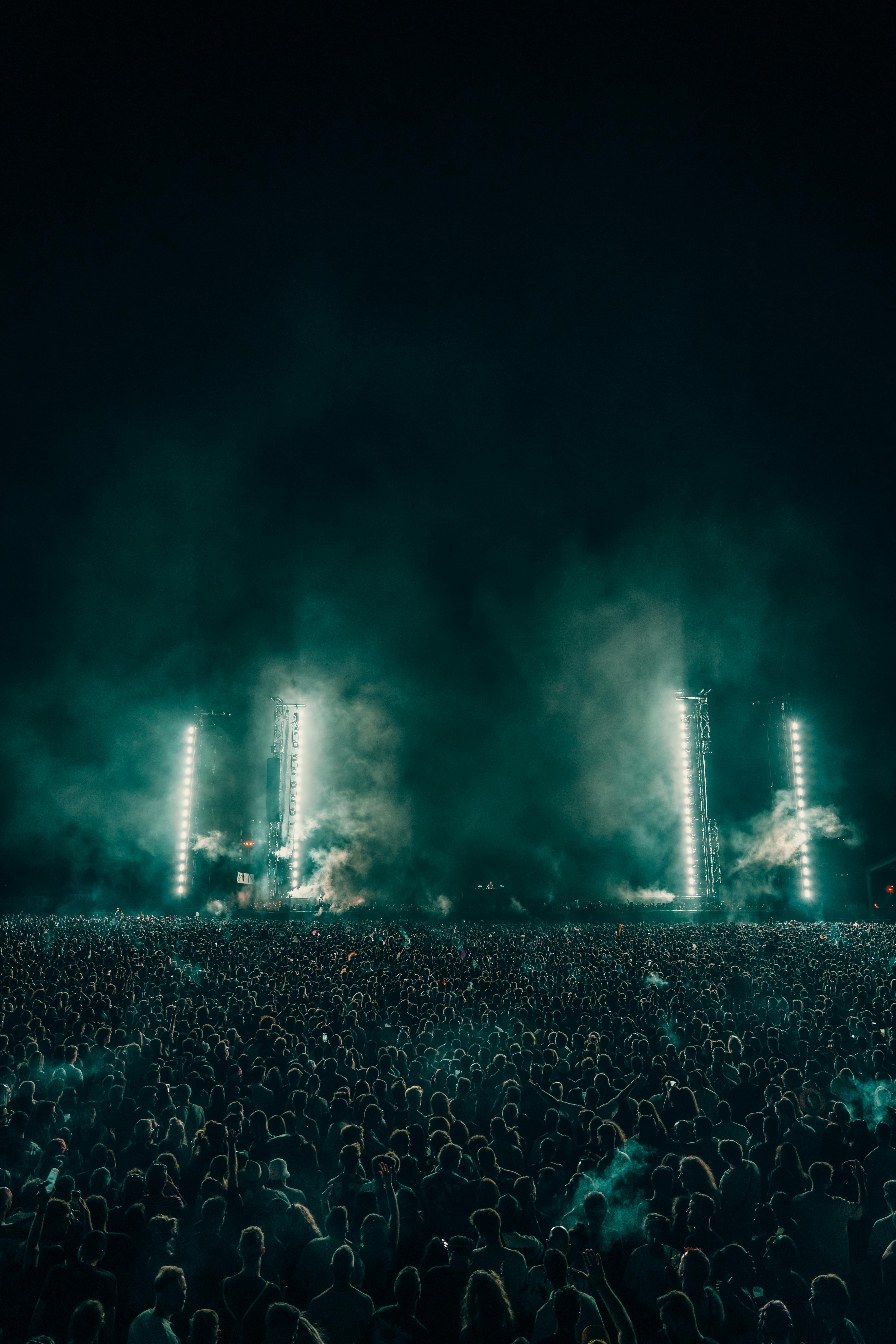 Crowd at the Concert at Night · Free Stock Photo
