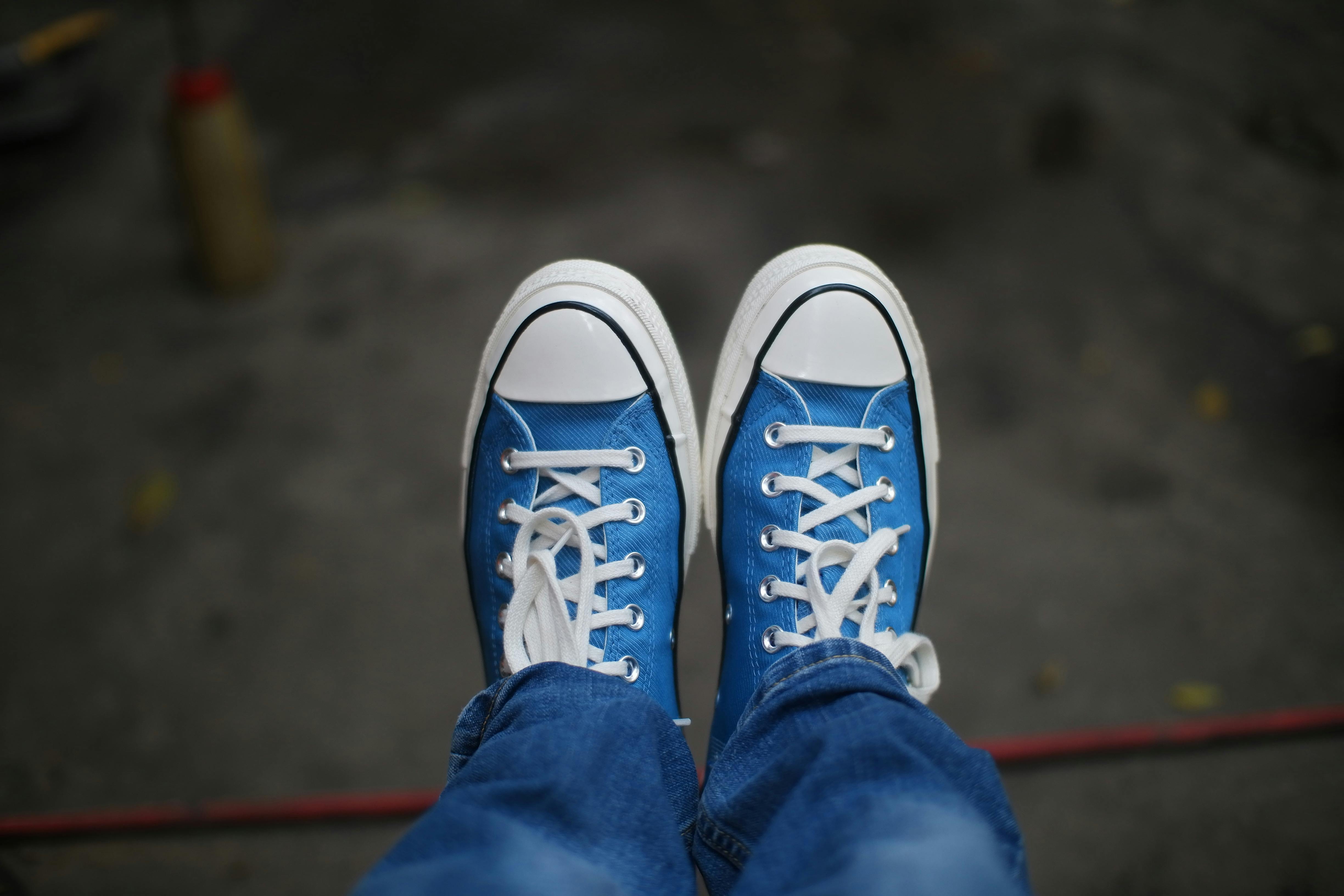 Blue Shoes of Person · Free Stock Photo
