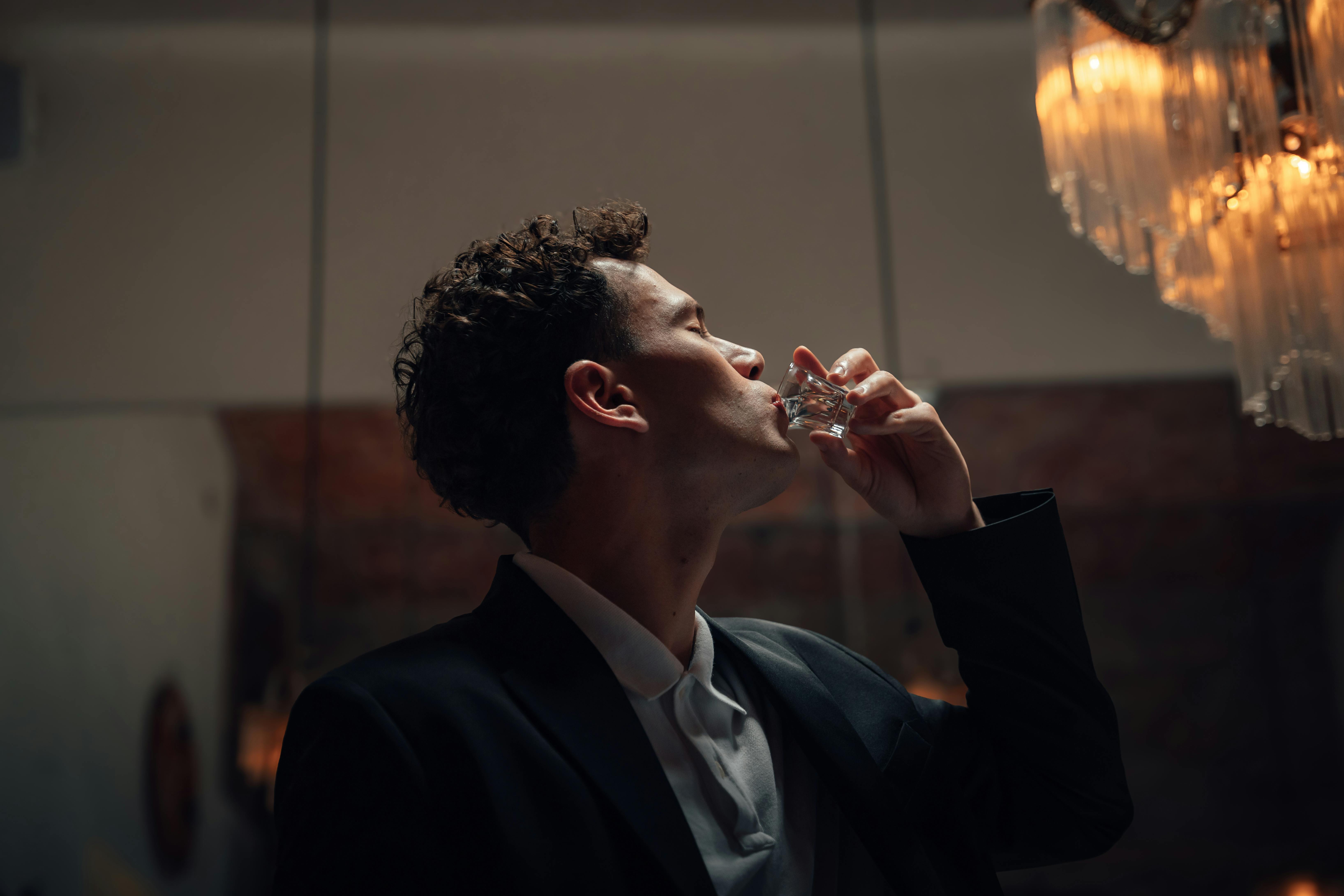 Man Drinking Shot of Vodka · Free Stock Photo