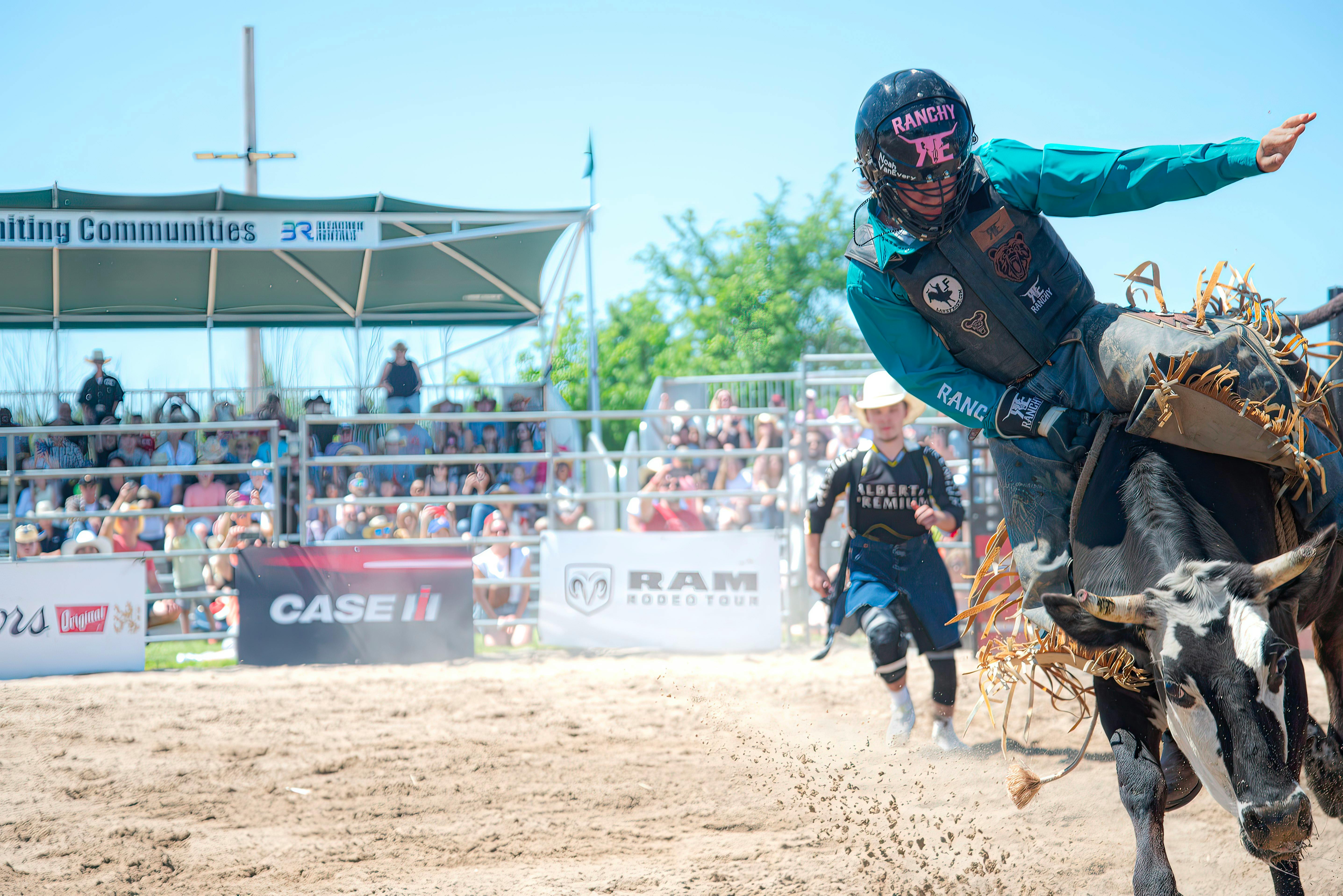 Cowboy on Bull in Rodeo · Free Stock Photo