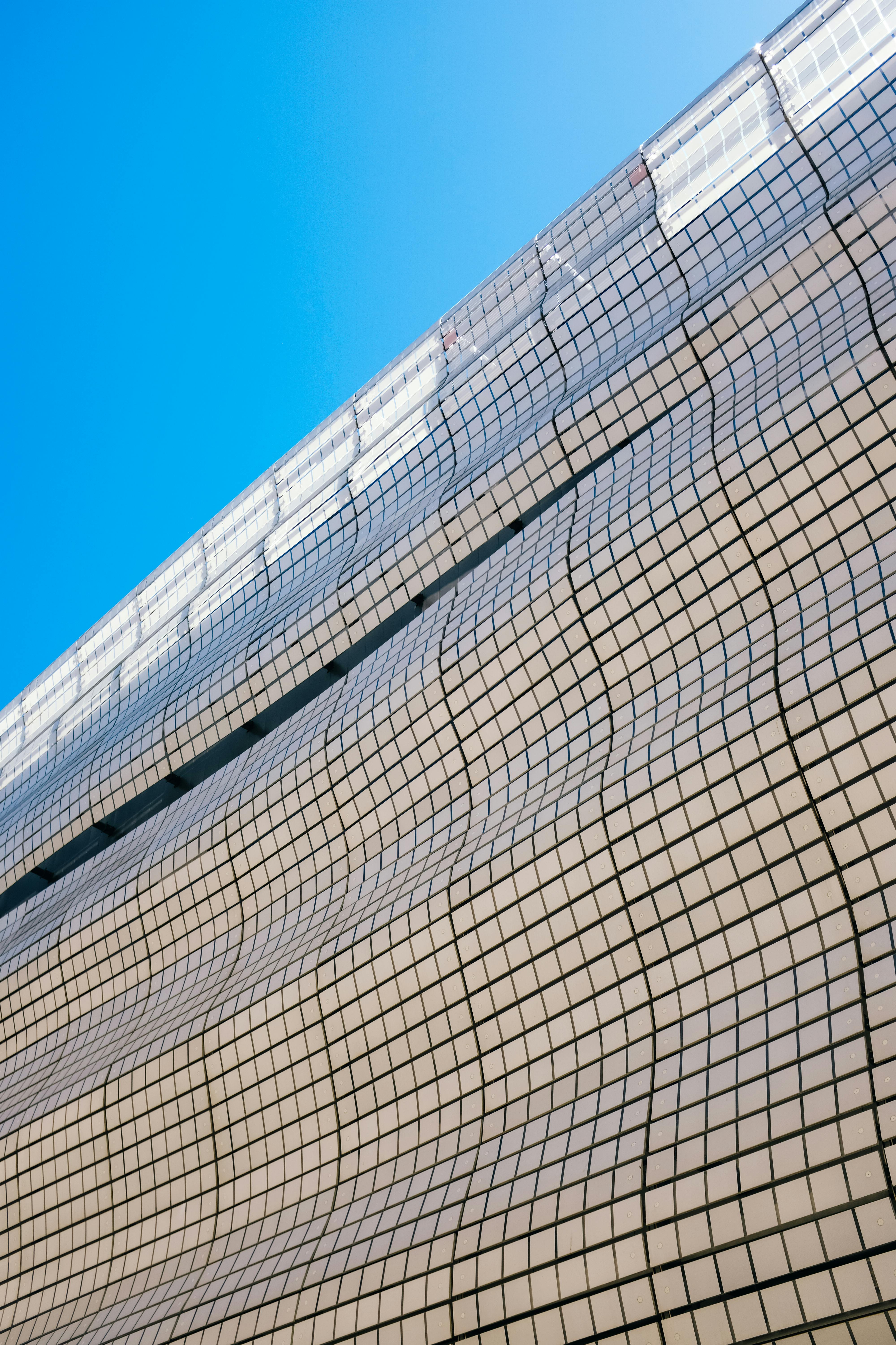 Wall of Modern Building in Sunlight · Free Stock Photo