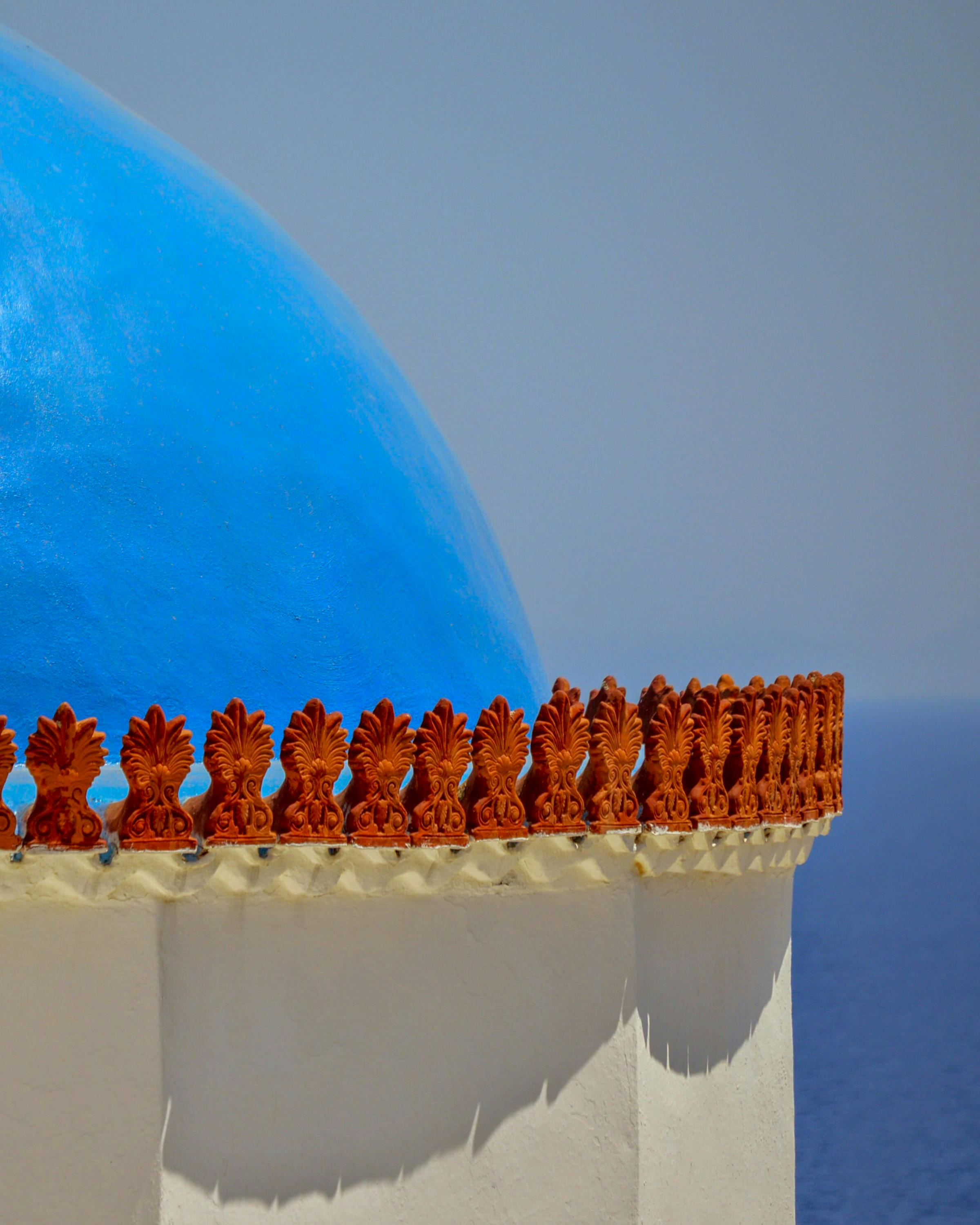 Close-up of the Details of a Blue Dome of a Church · Free Stock Photo