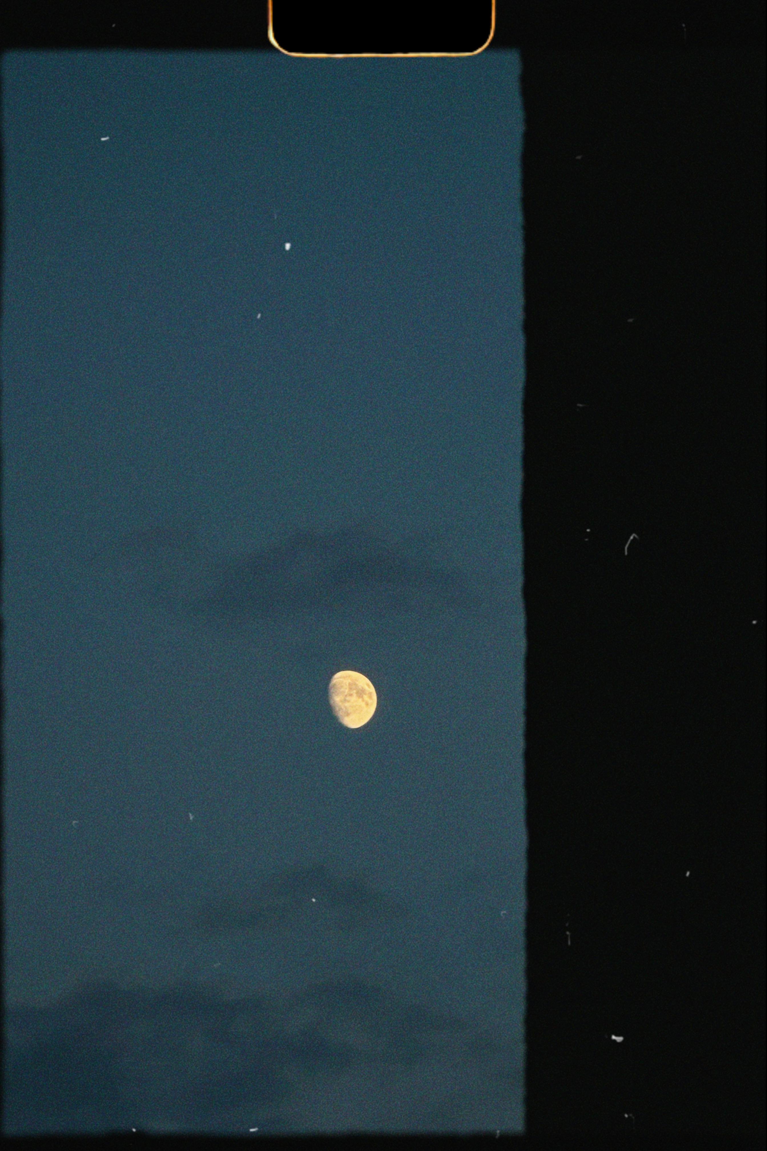 Moon behind Window at Night · Free Stock Photo