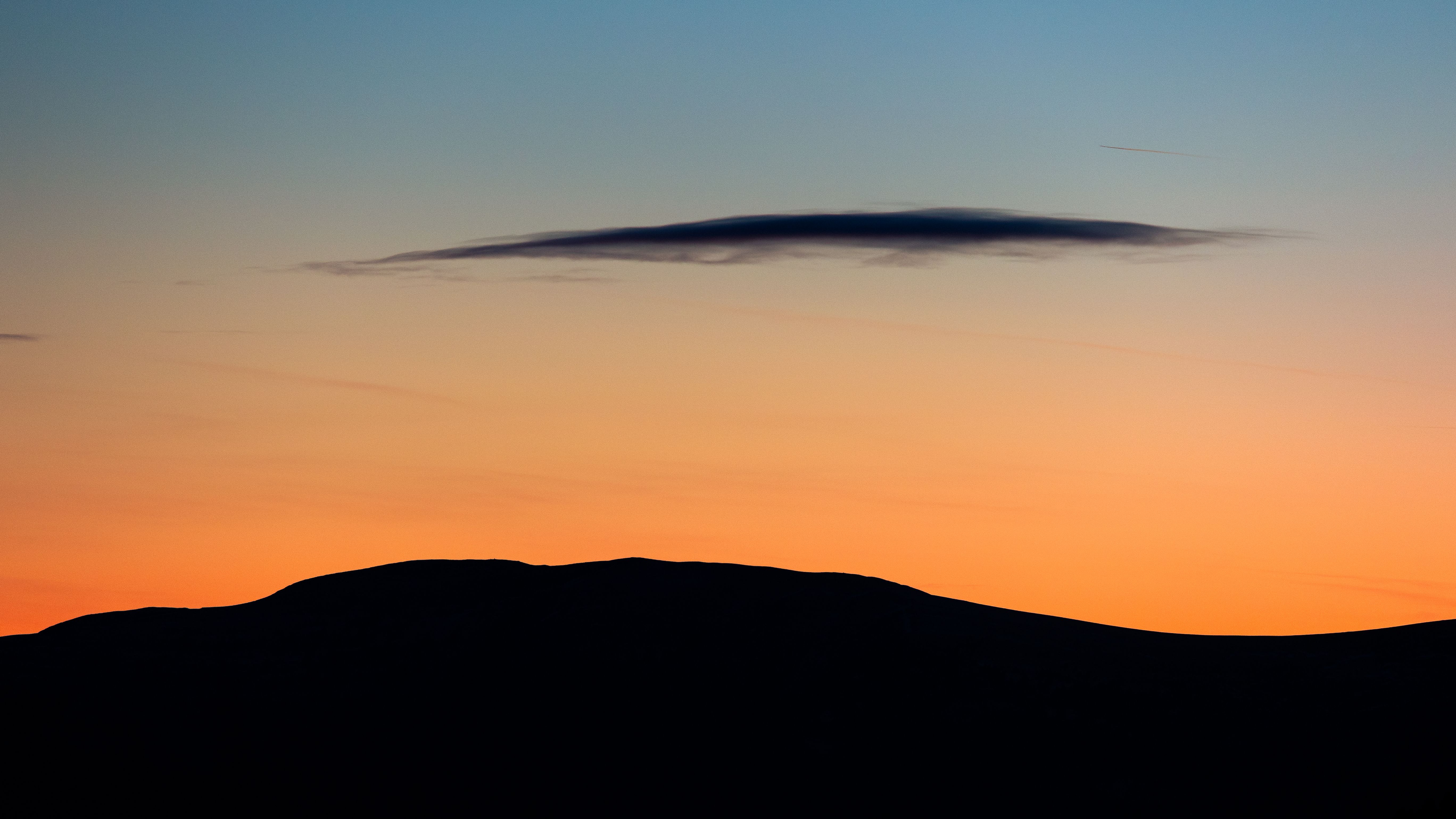 Silhouettes of Hills on the Evening Sky · Free Stock Photo
