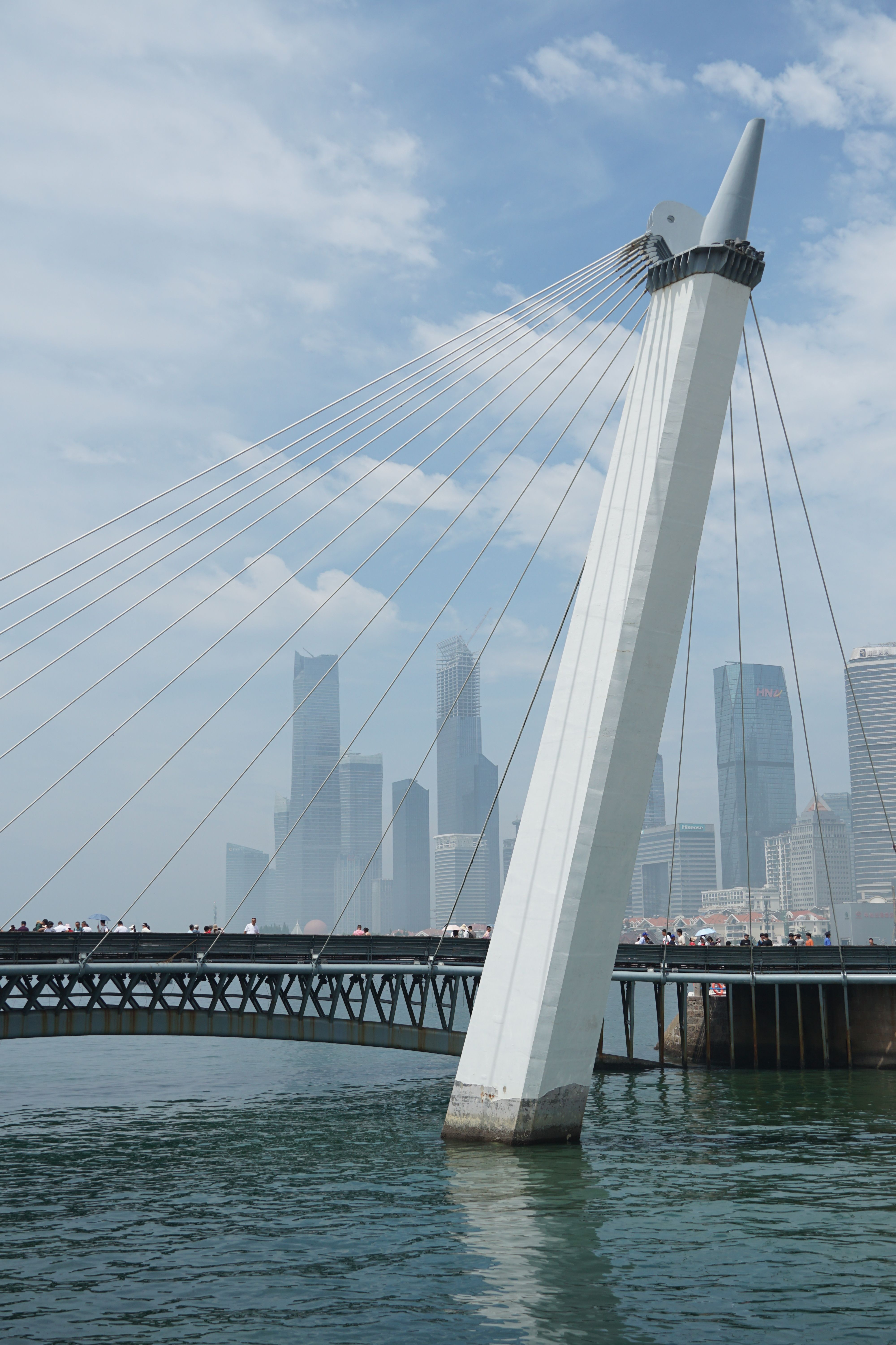 Modern Suspension Bridge in Rotterdam · Free Stock Photo