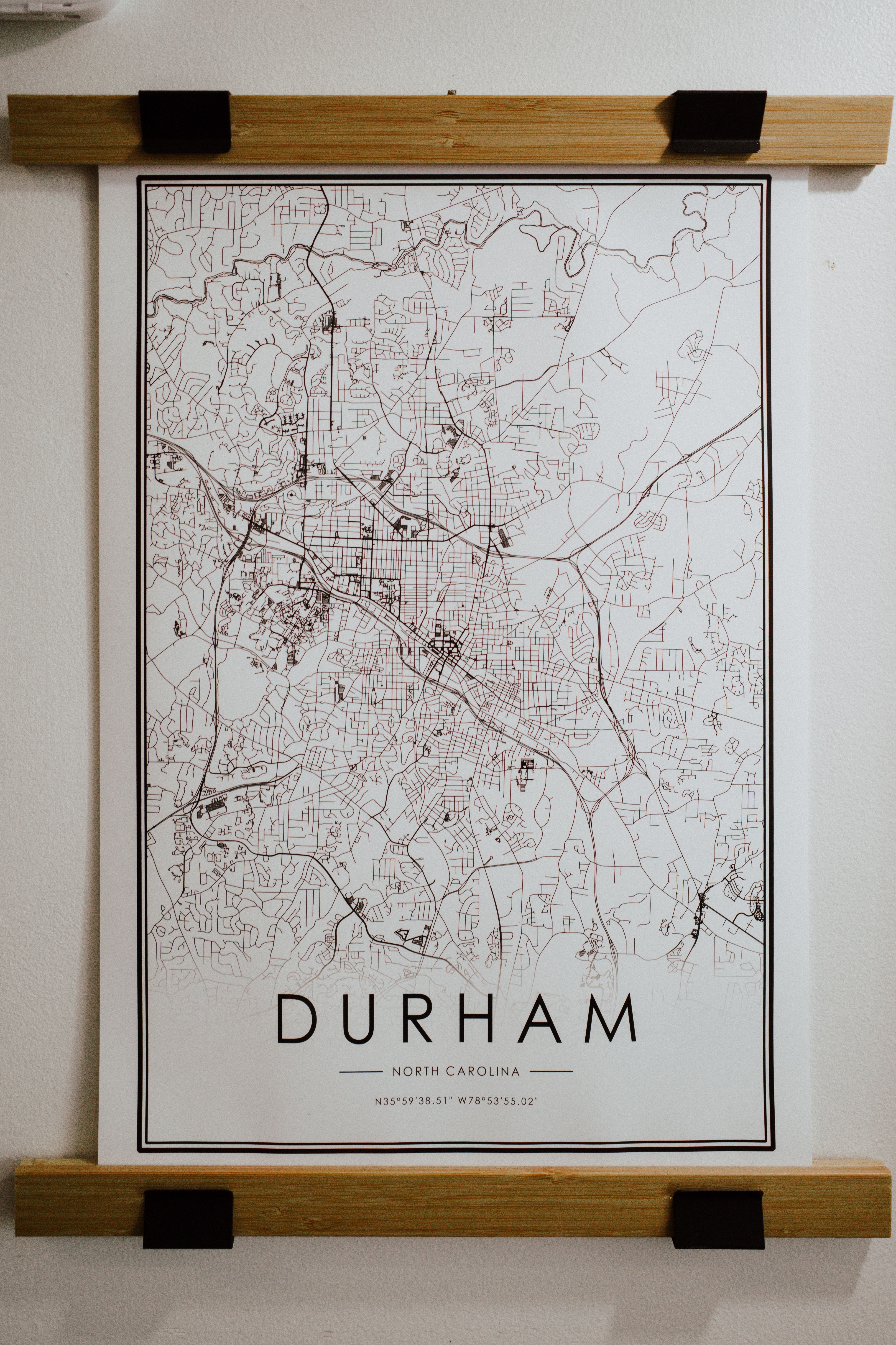 Map of Durham City on Wall · Free Stock Photo