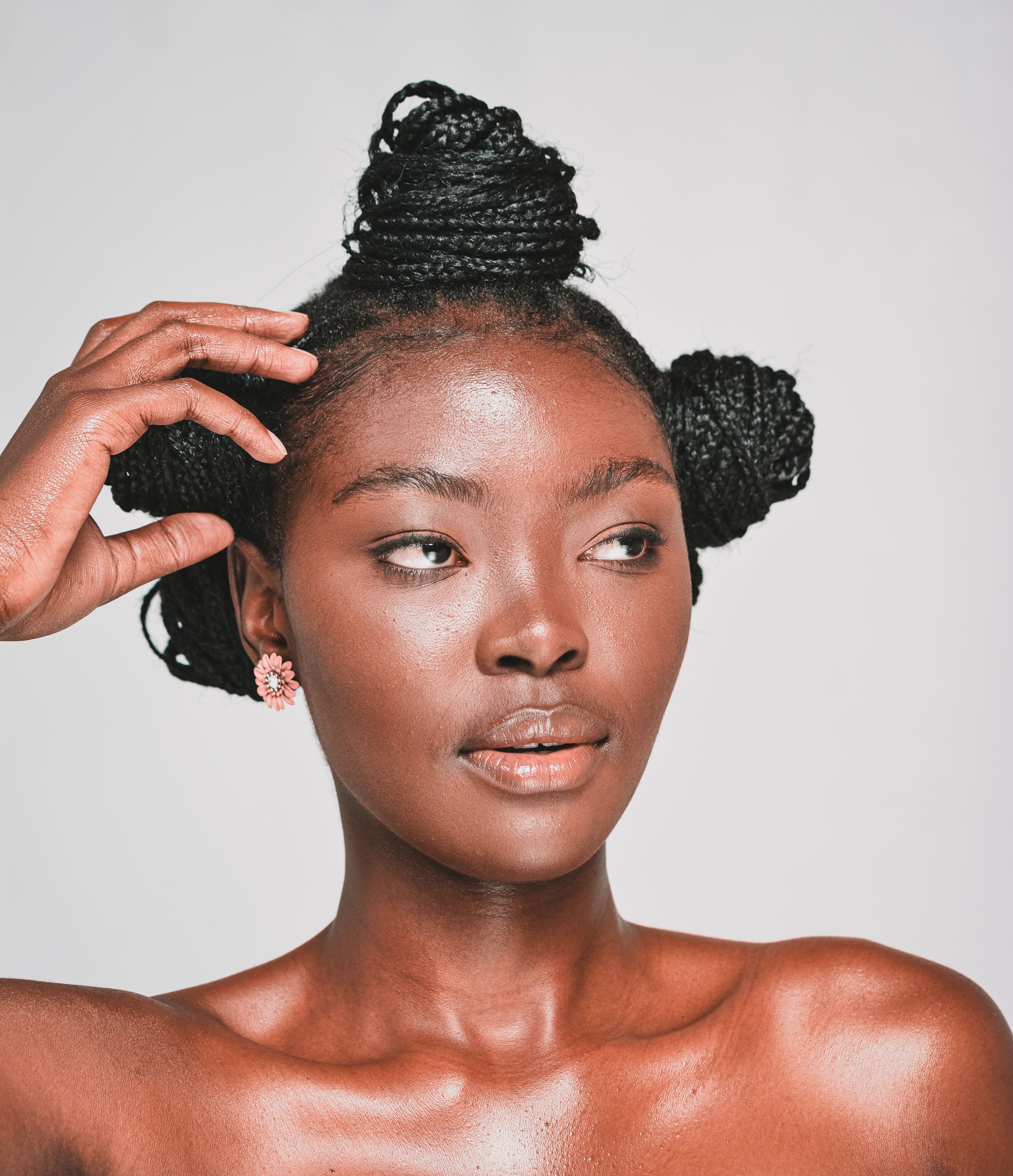 Portrait of Woman with Traditional African Hairstyle · Free Stock Photo