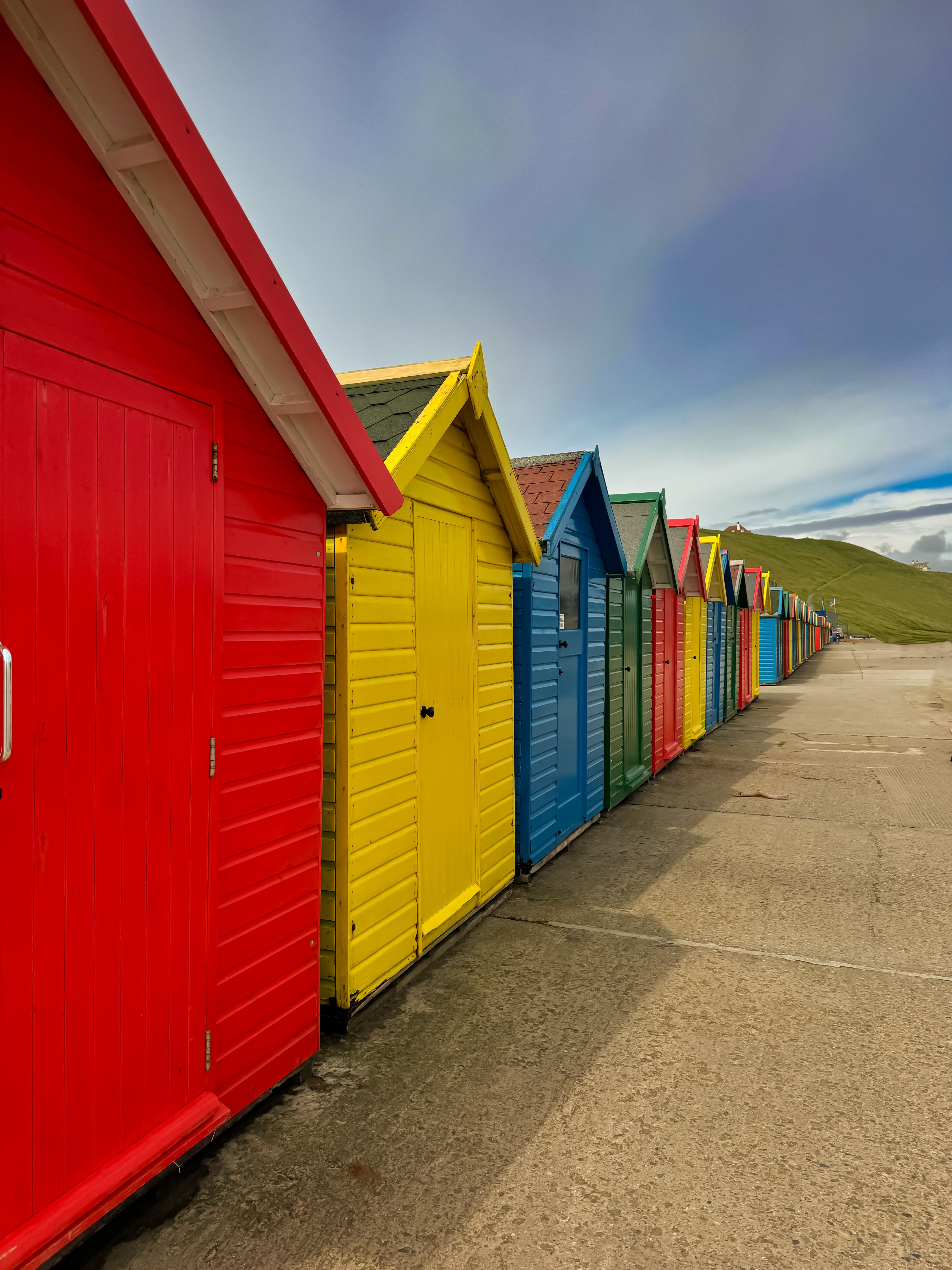 View of Colorful Beach Huts · Free Stock Photo