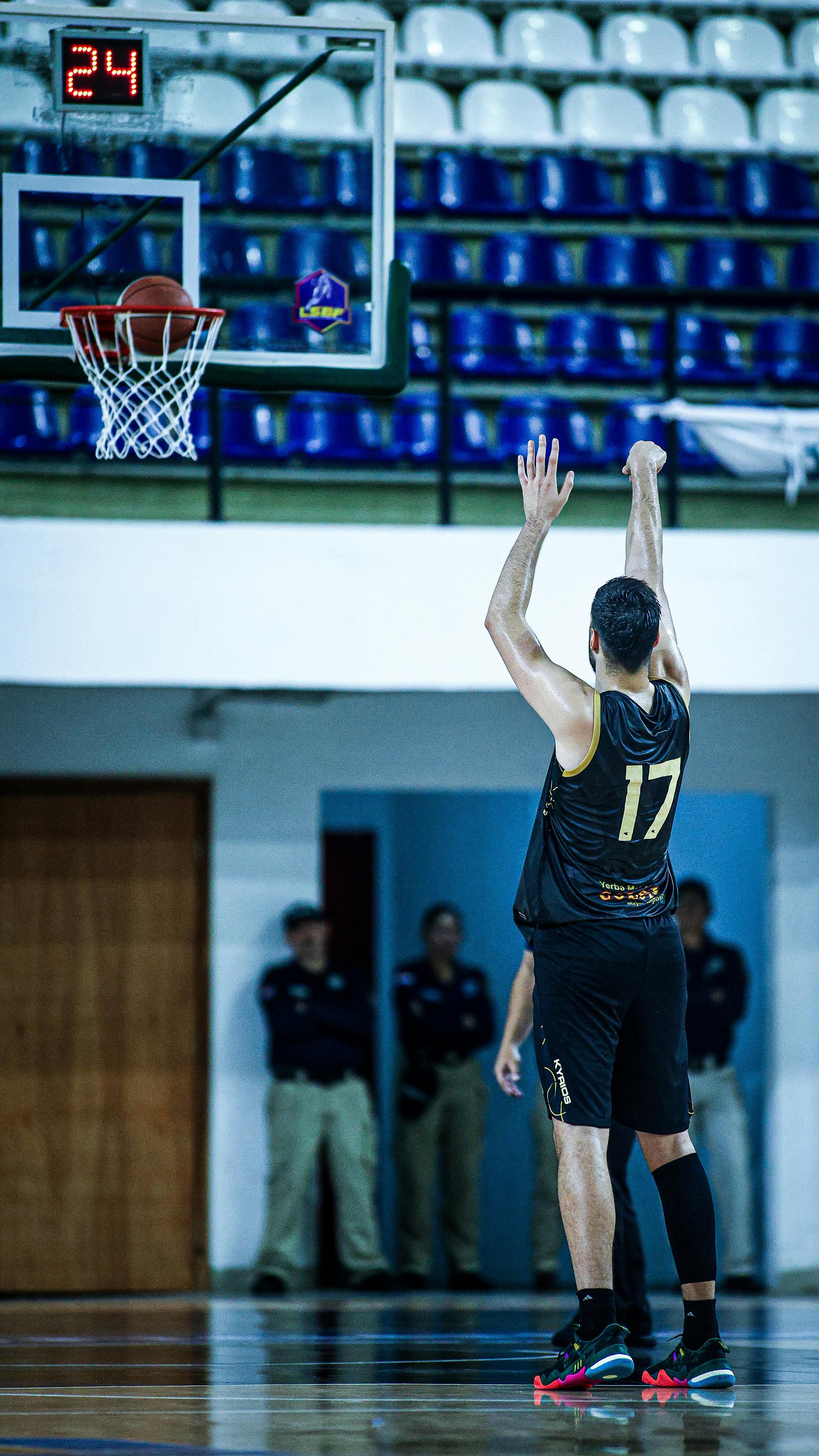 Back View of Man Playing Basketball · Free Stock Photo