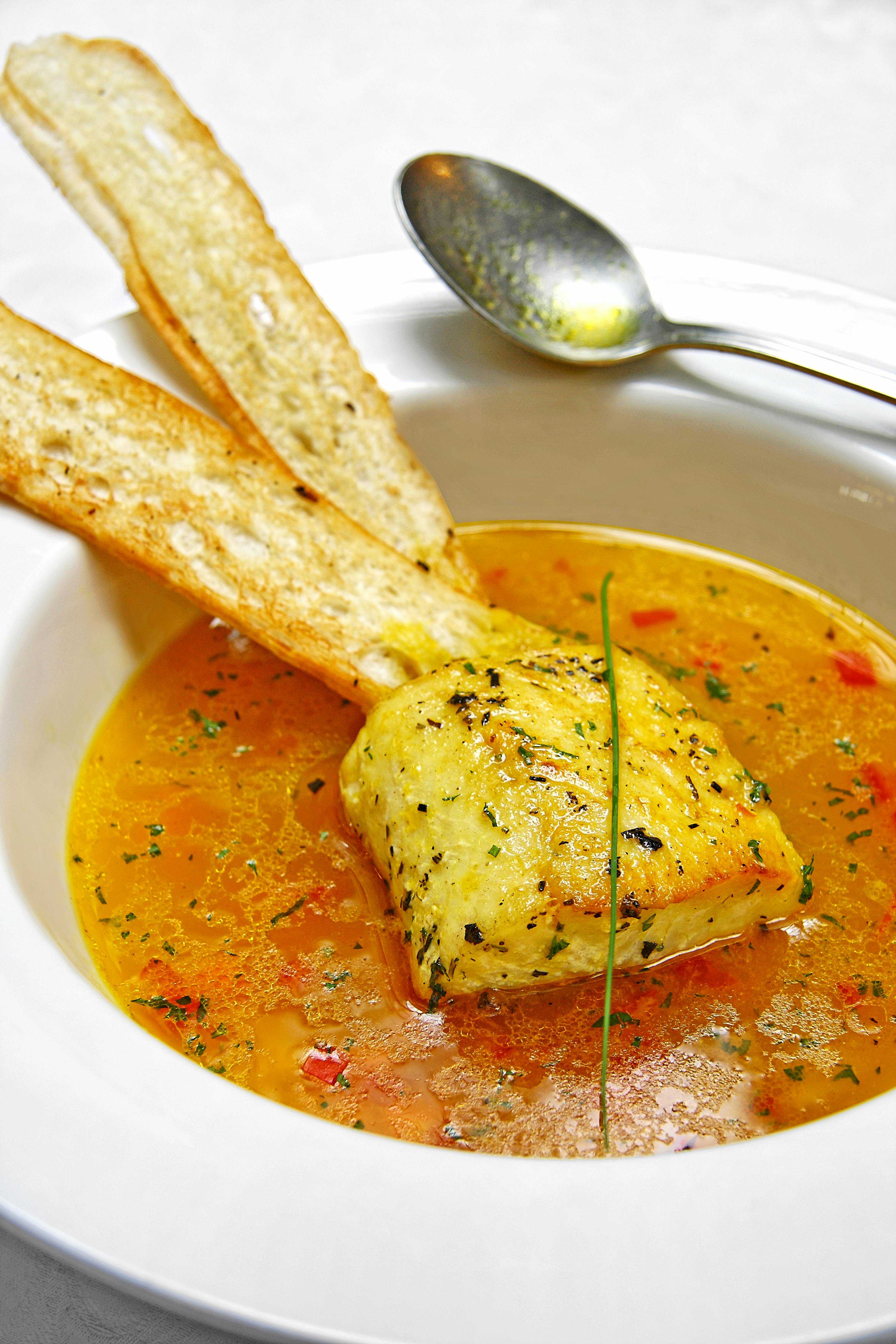 Fish Soup with Bread Sticks · Free Stock Photo