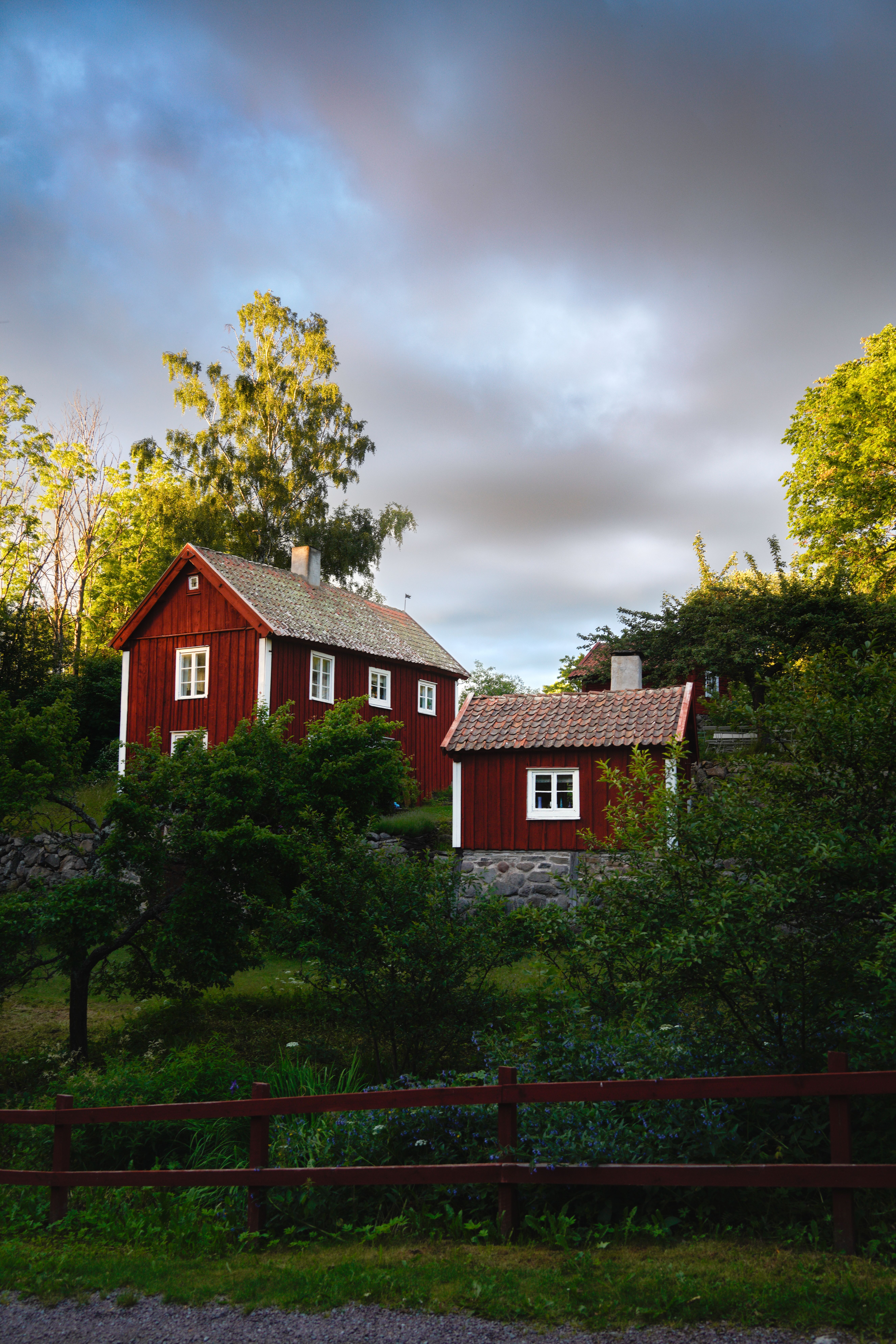 Small Red Houses In a Rural Area · Free Stock Photo