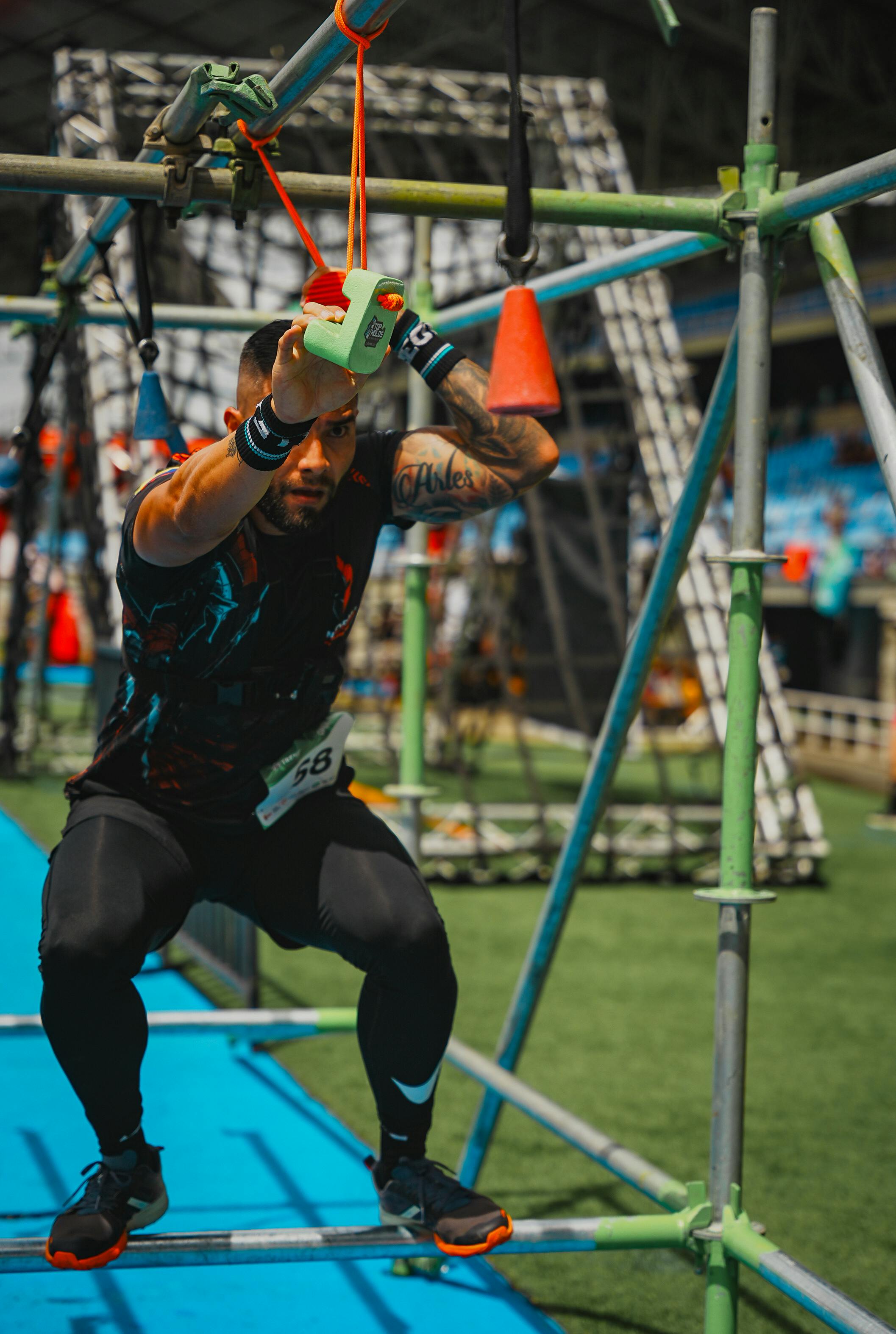 Man Balancing in Obstacle Course · Free Stock Photo