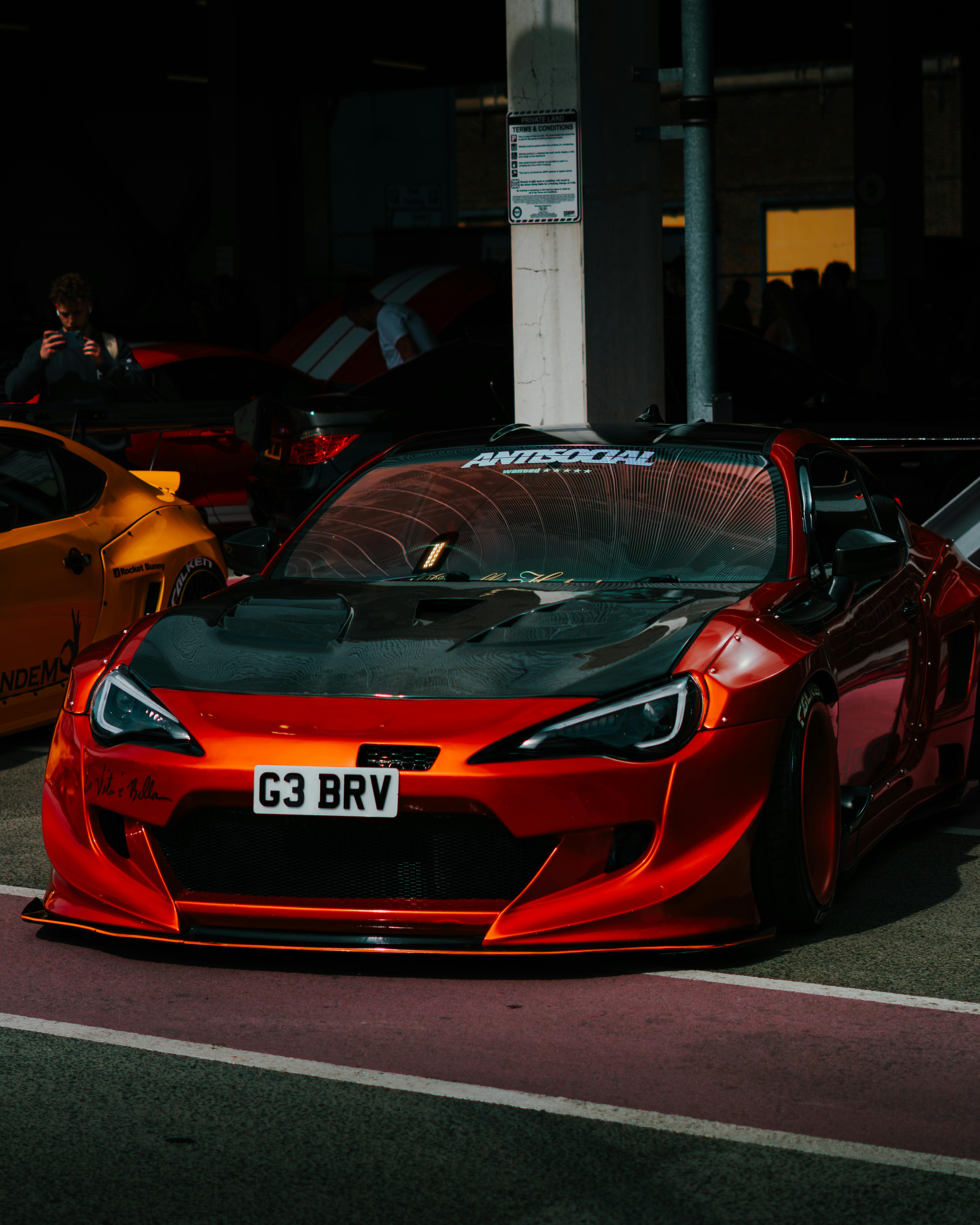 Red Fast Car on a Street · Free Stock Photo