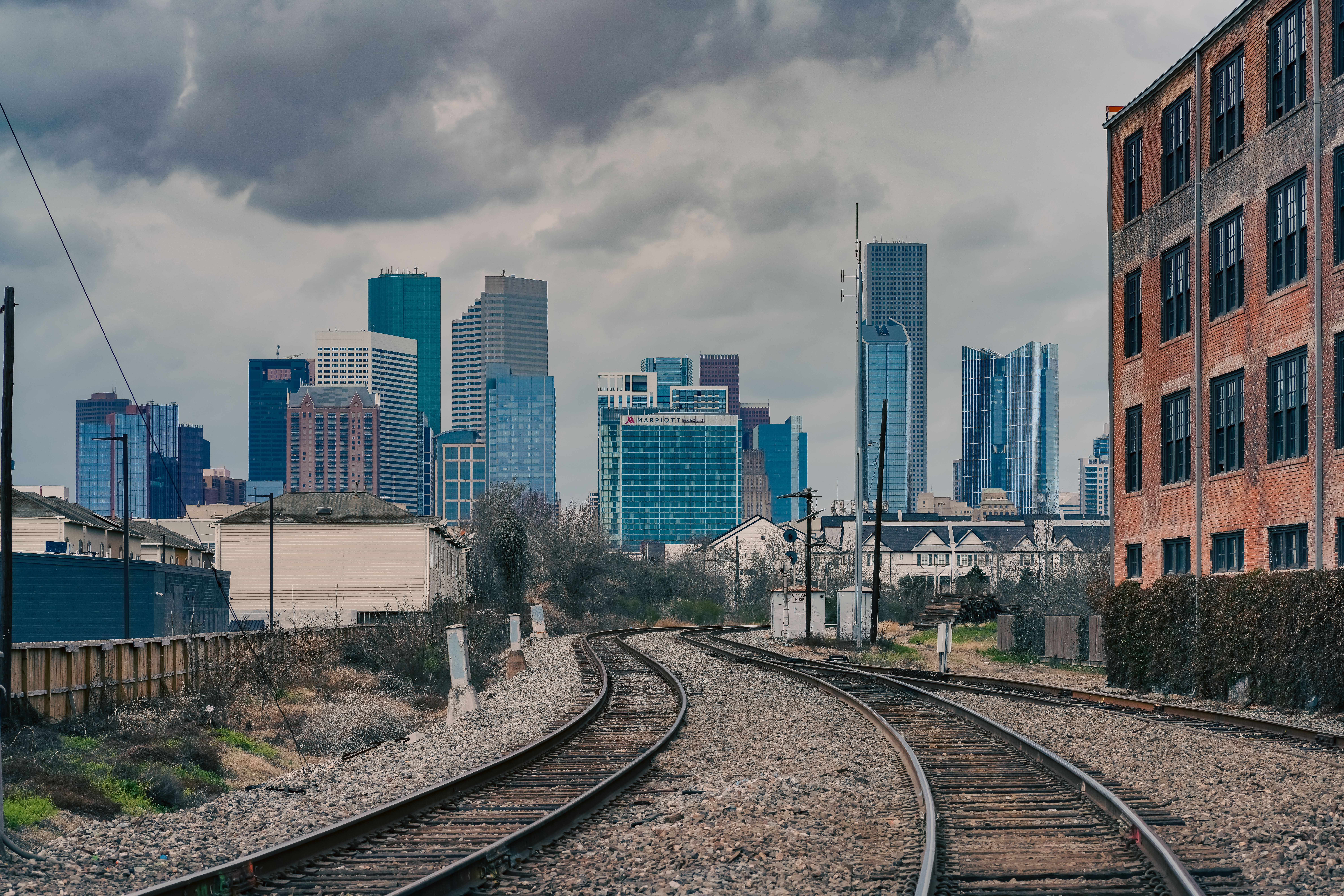 Railway towards City Downtown · Free Stock Photo