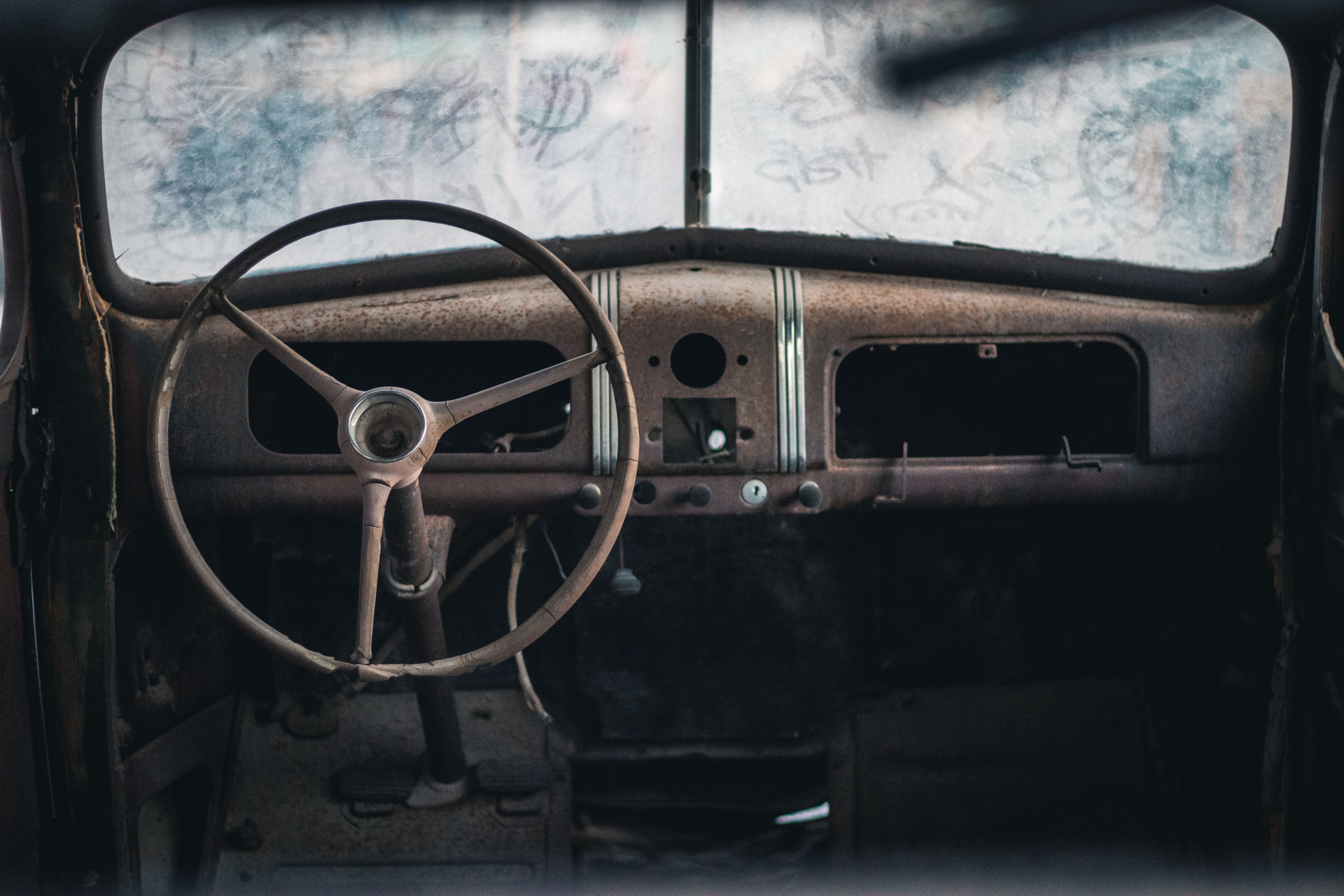 Interior of an Abandoned Car · Free Stock Photo