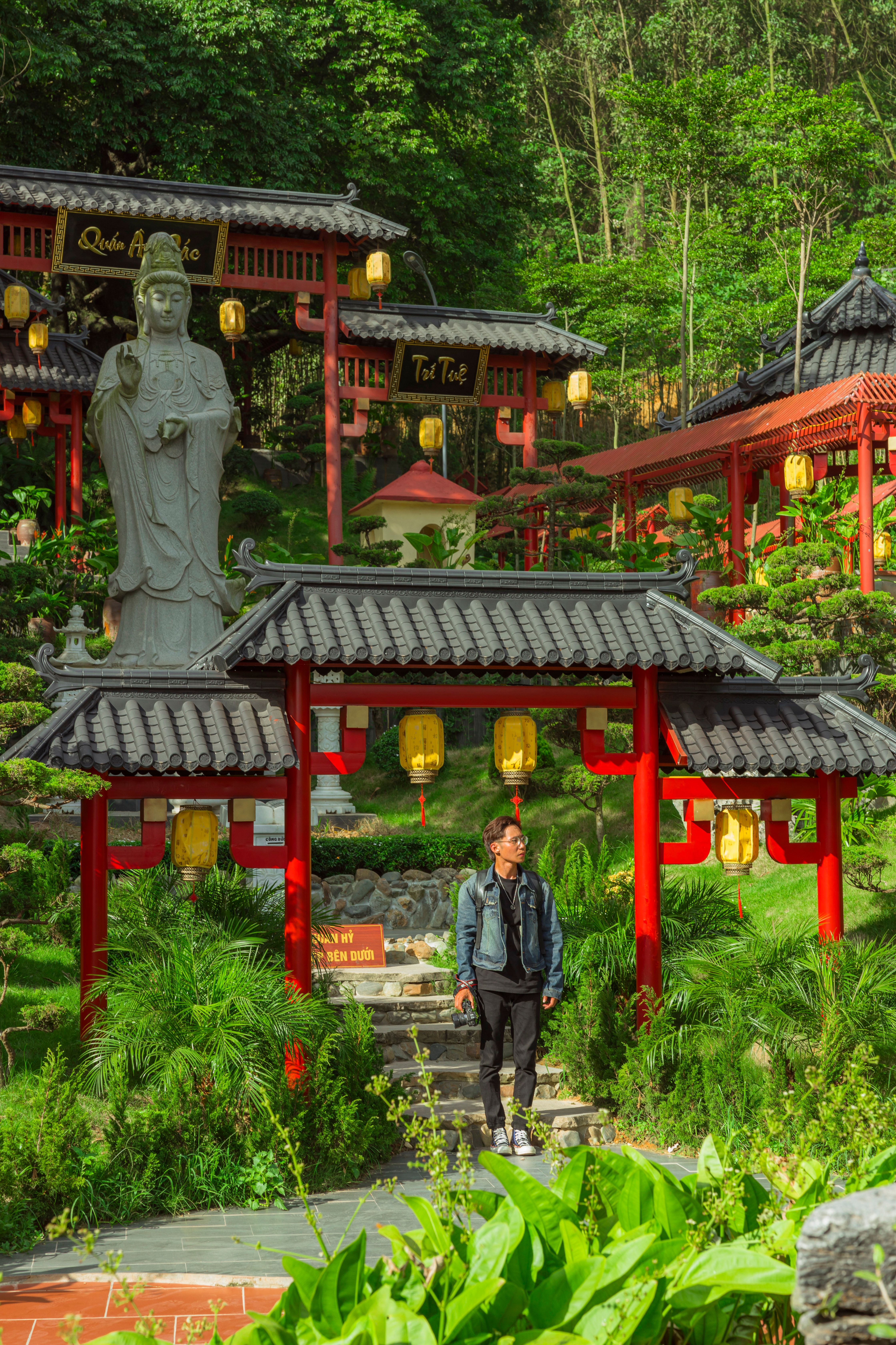 Man at Buddhist Temple in Forest · Free Stock Photo