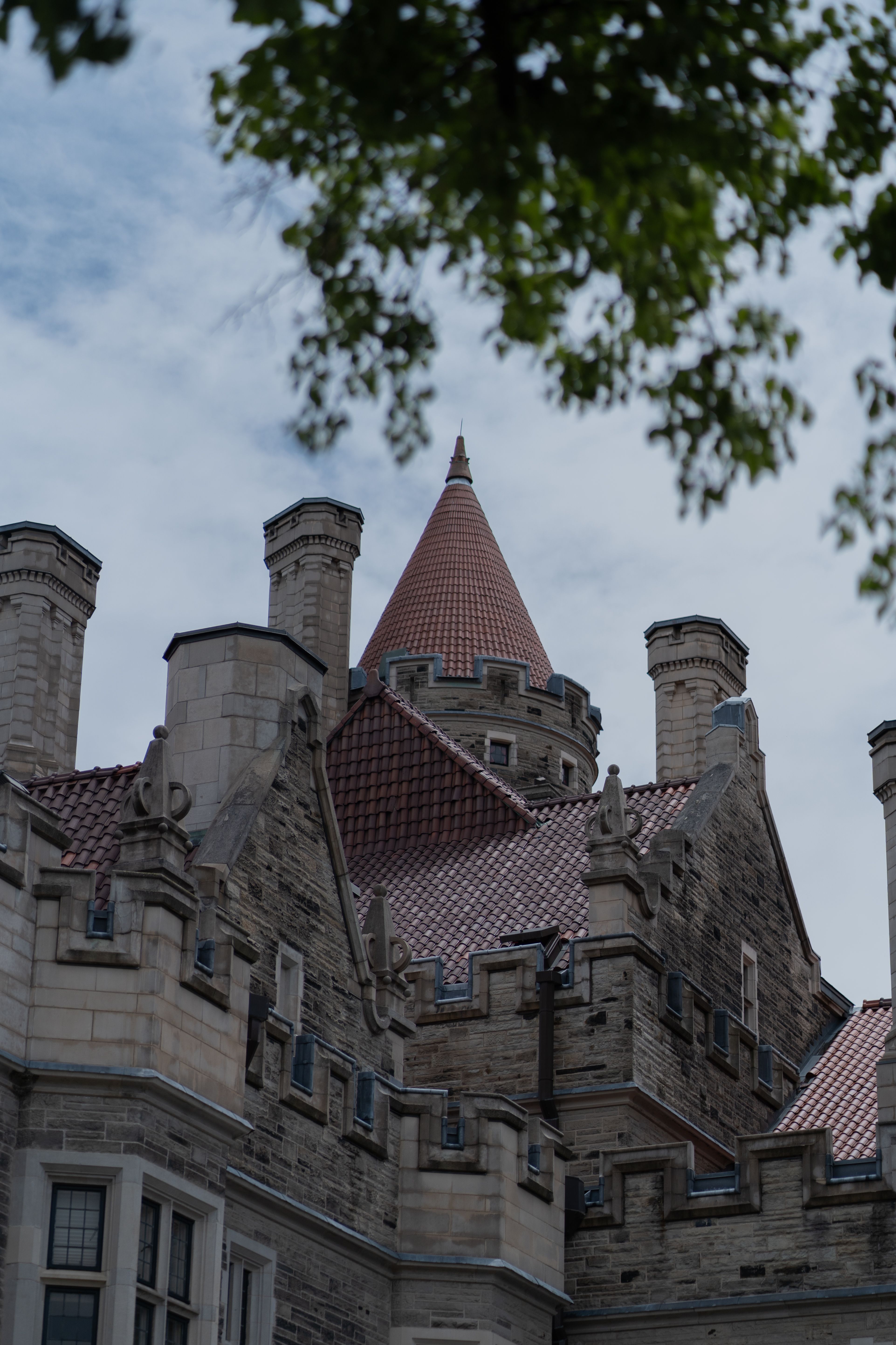 View of the Casa Loma Gothic Revival Style Mansion in Toronto, Ontario ...