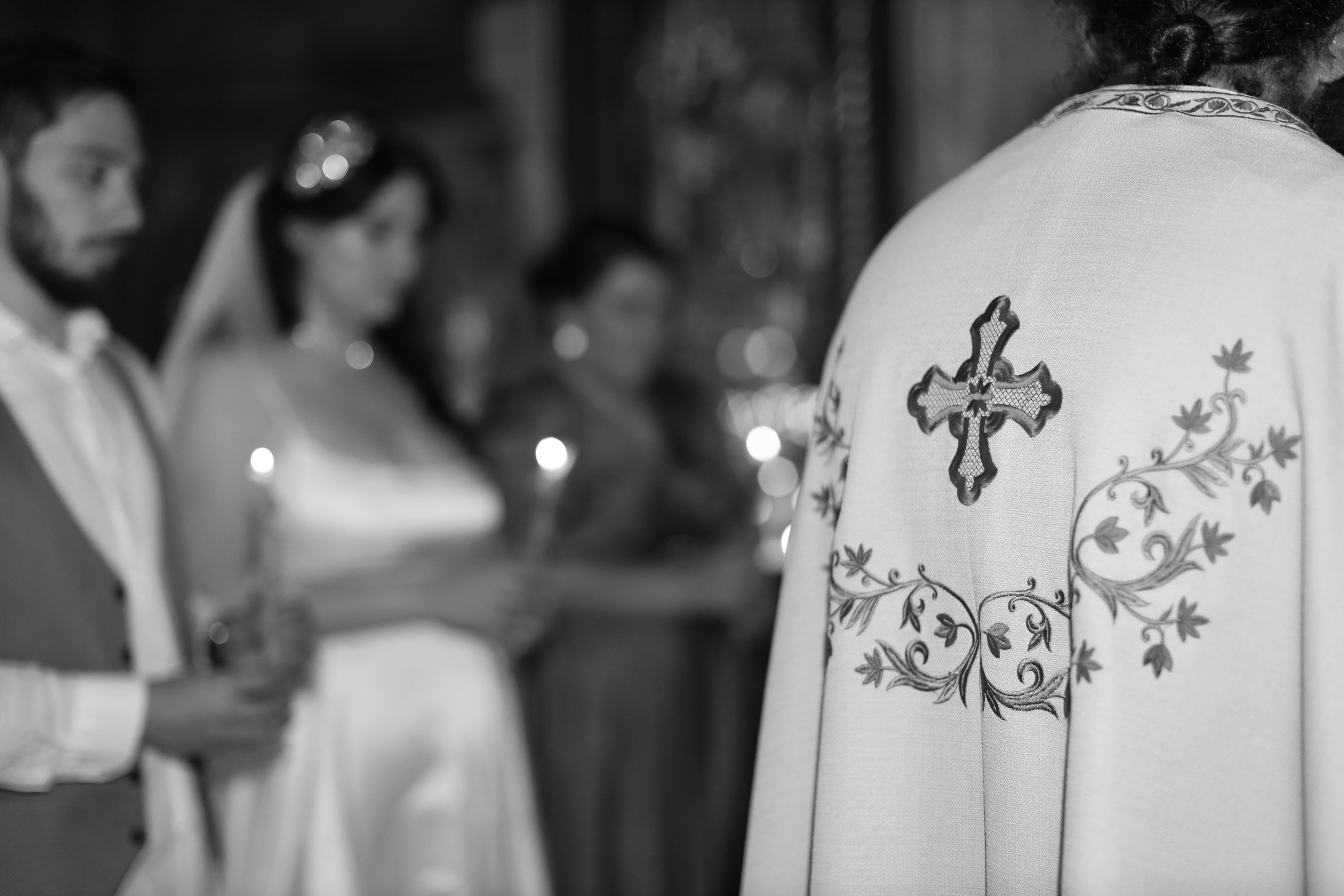 Back View of Priest at Church · Free Stock Photo