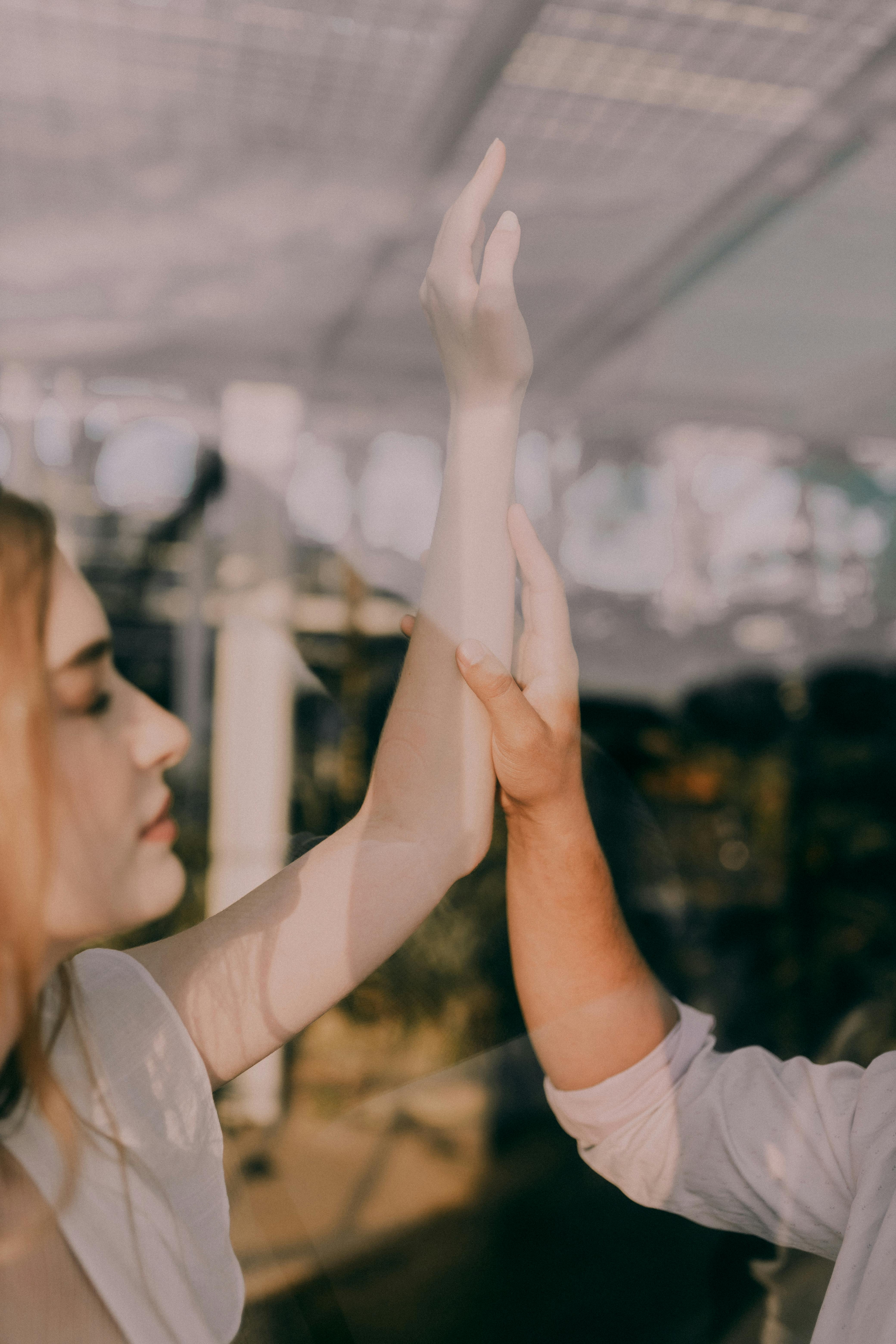 Close-up of a Man Touching a Womans Arm · Free Stock Photo