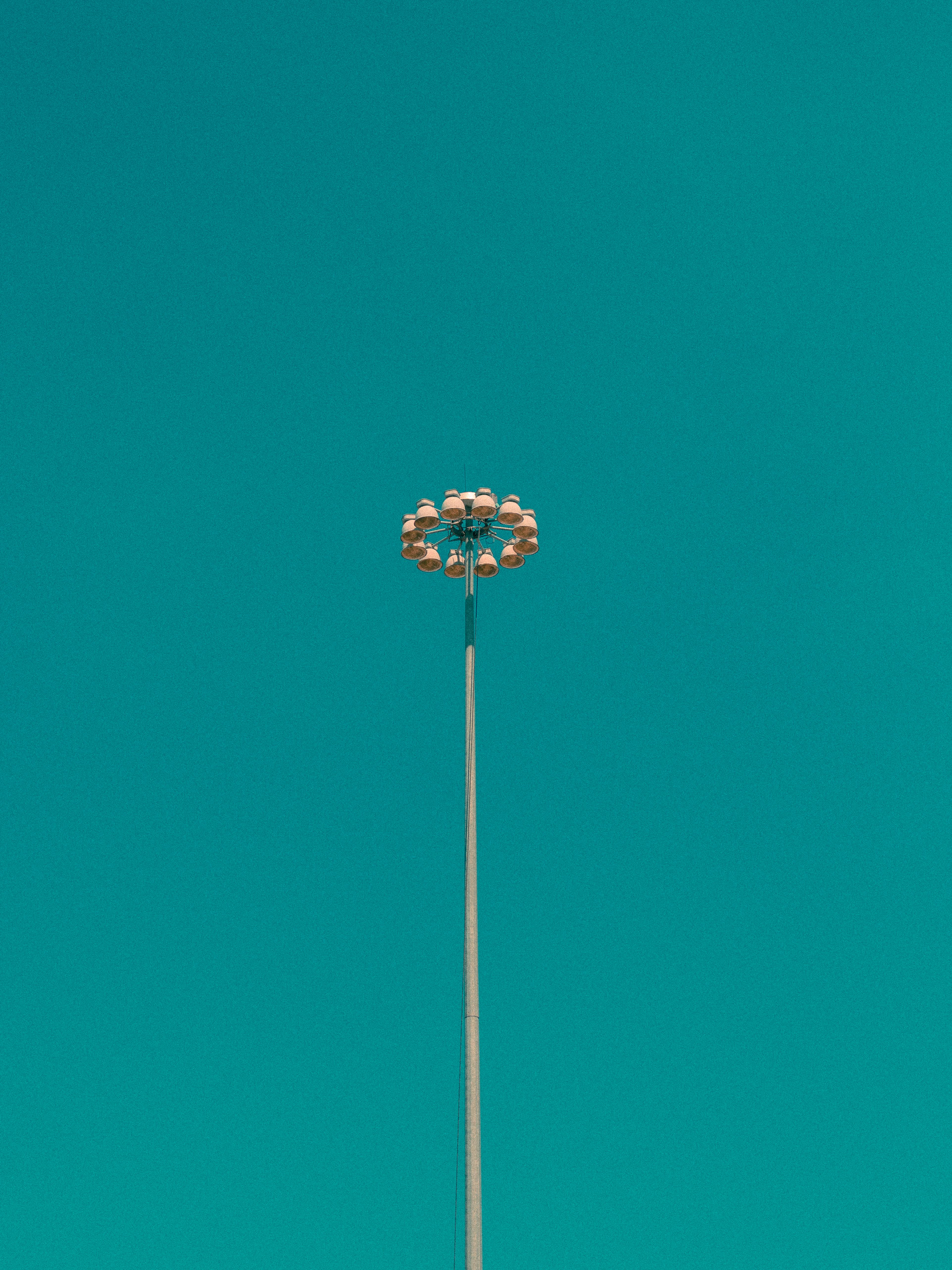 Tall Pole with Reflector Lamp · Free Stock Photo