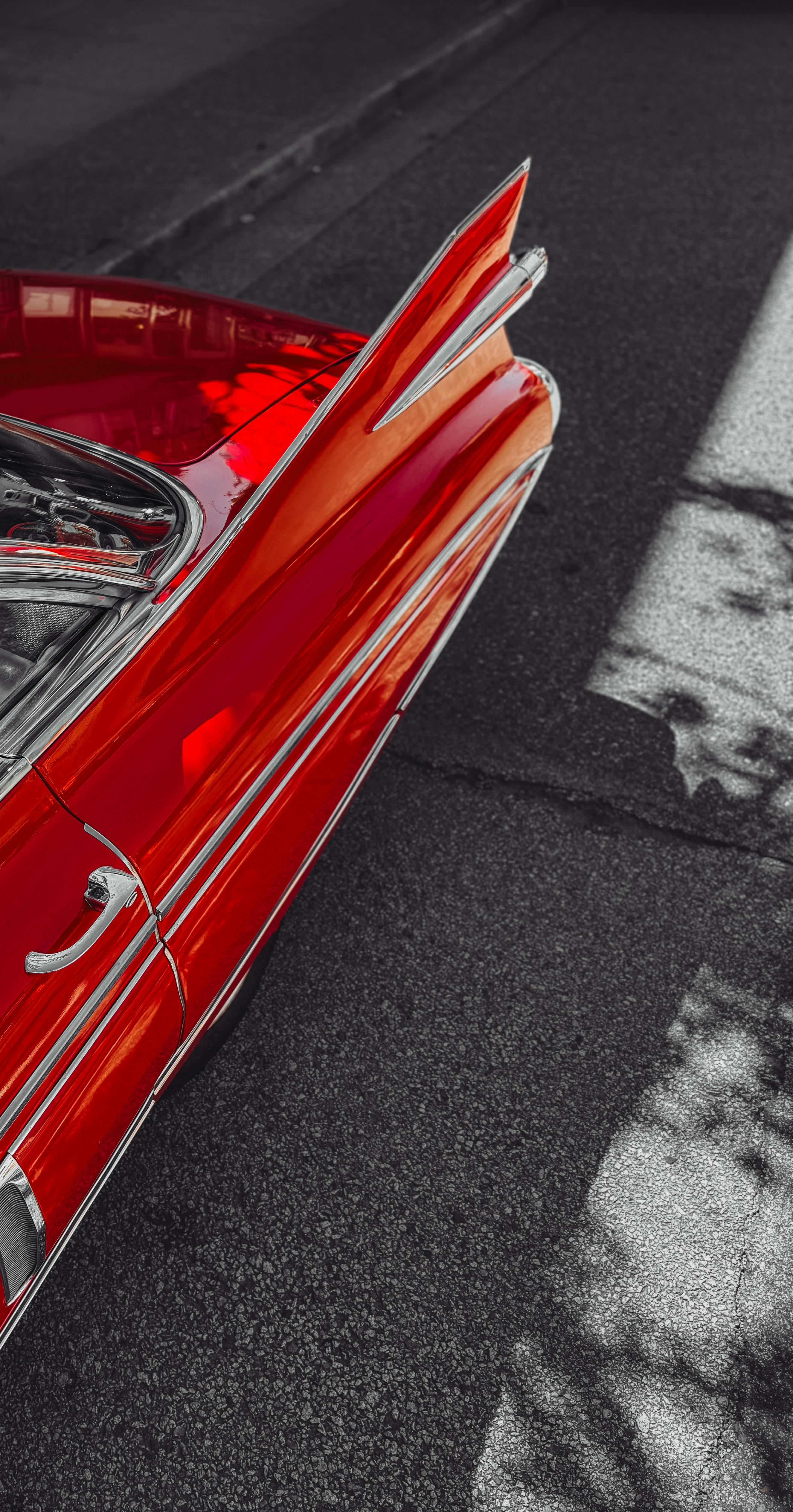 Red Convertible and Old-fashioned Car · Free Stock Photo