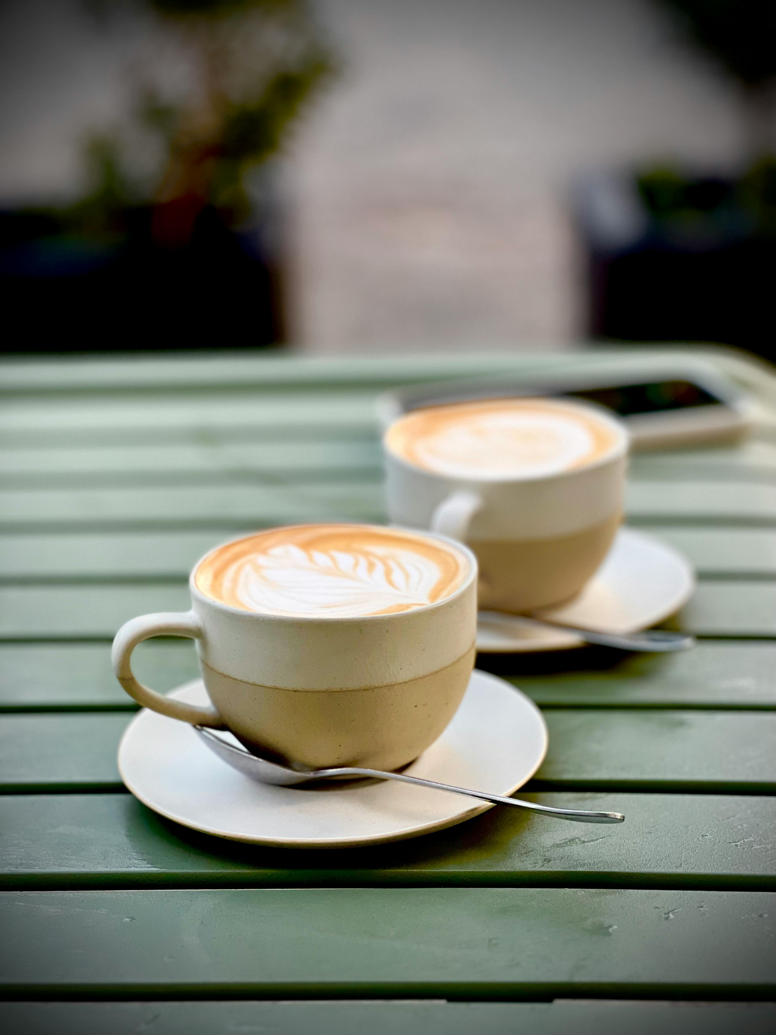 Coffee Drinks in a Cup and a Glass · Free Stock Photo