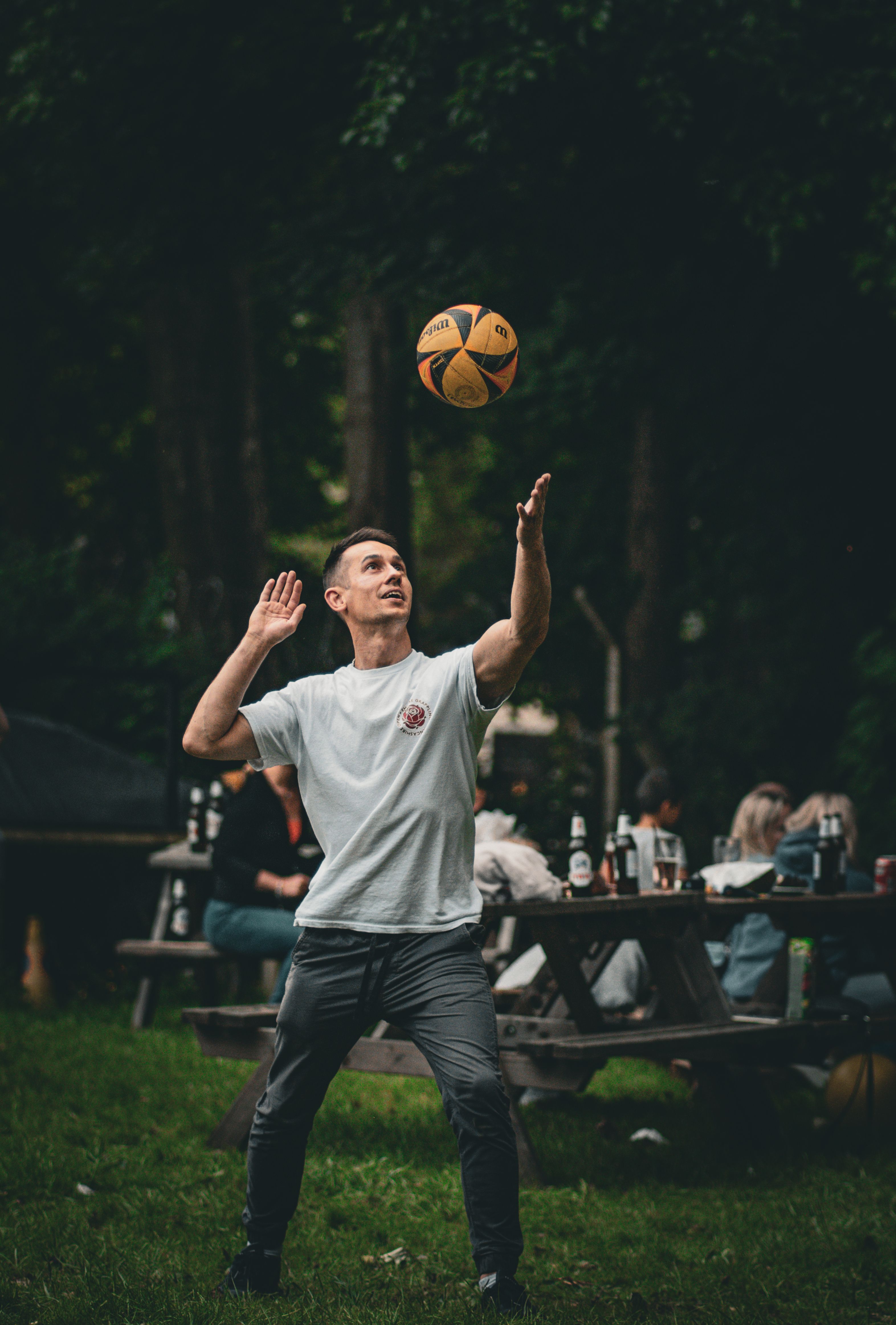 Man Playing Volleyball in Park · Free Stock Photo