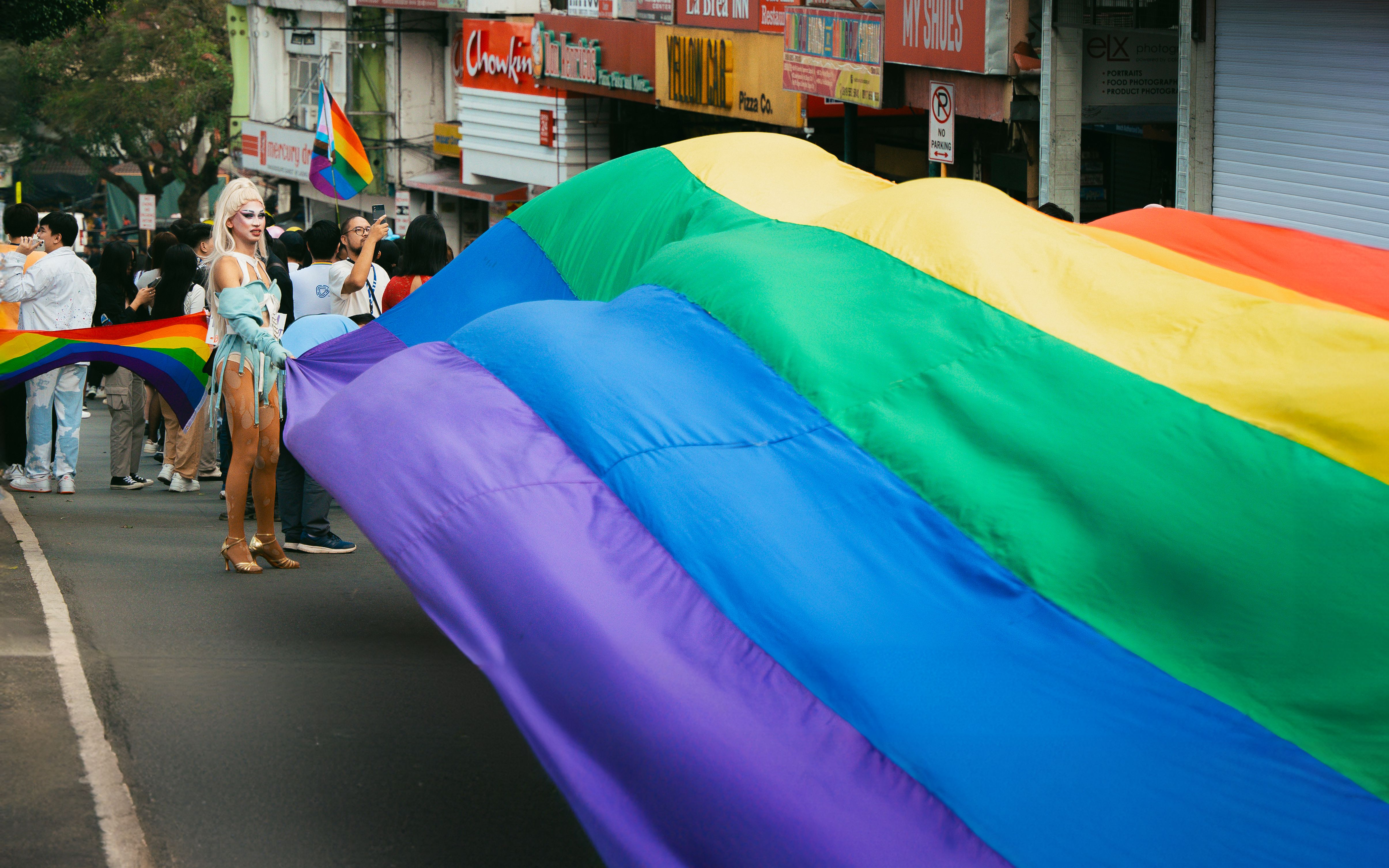 A Crowd in a Pride Parade · Free Stock Photo