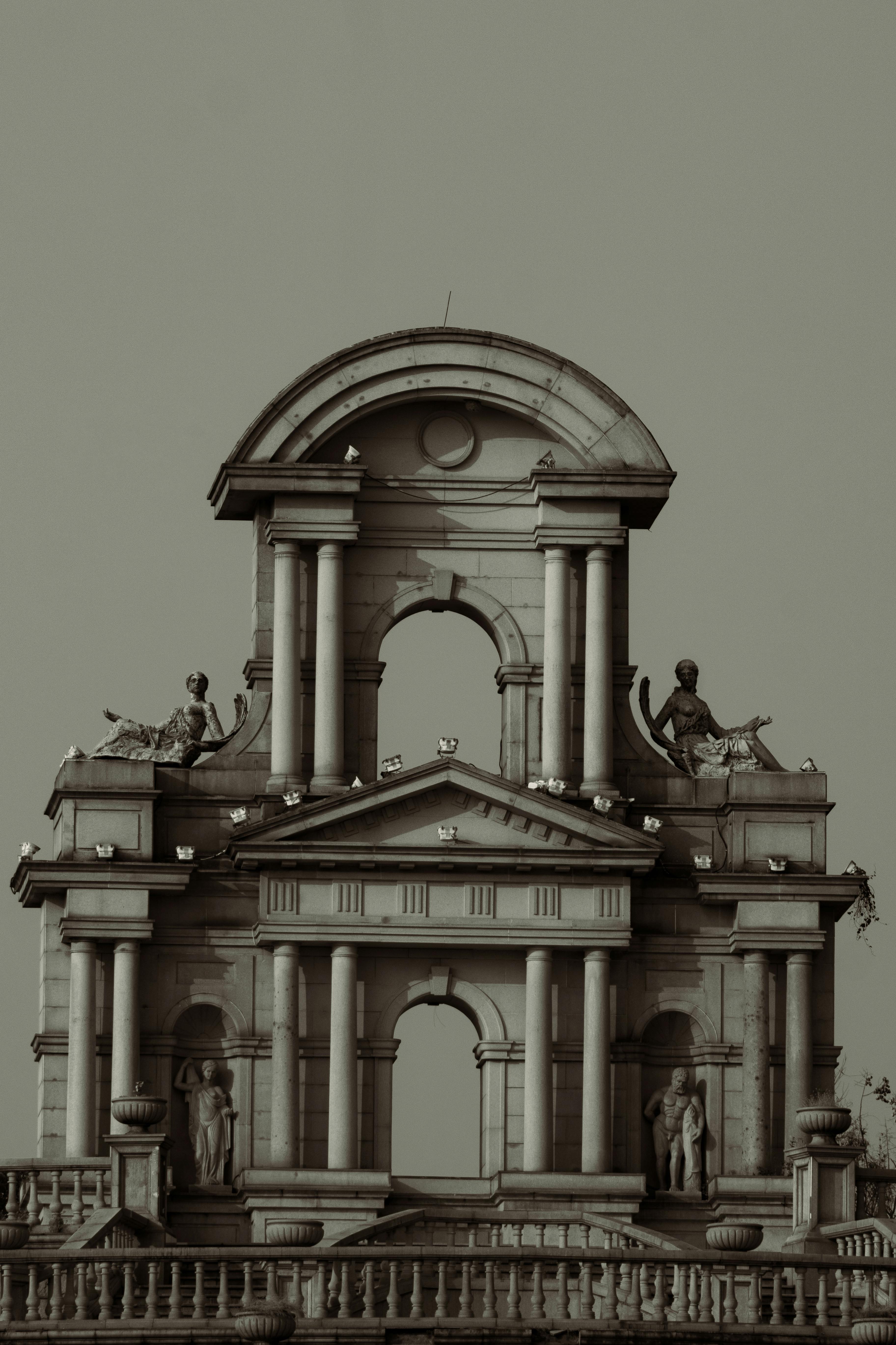 Sepia Toned Photo of a Monumental Building · Free Stock Photo