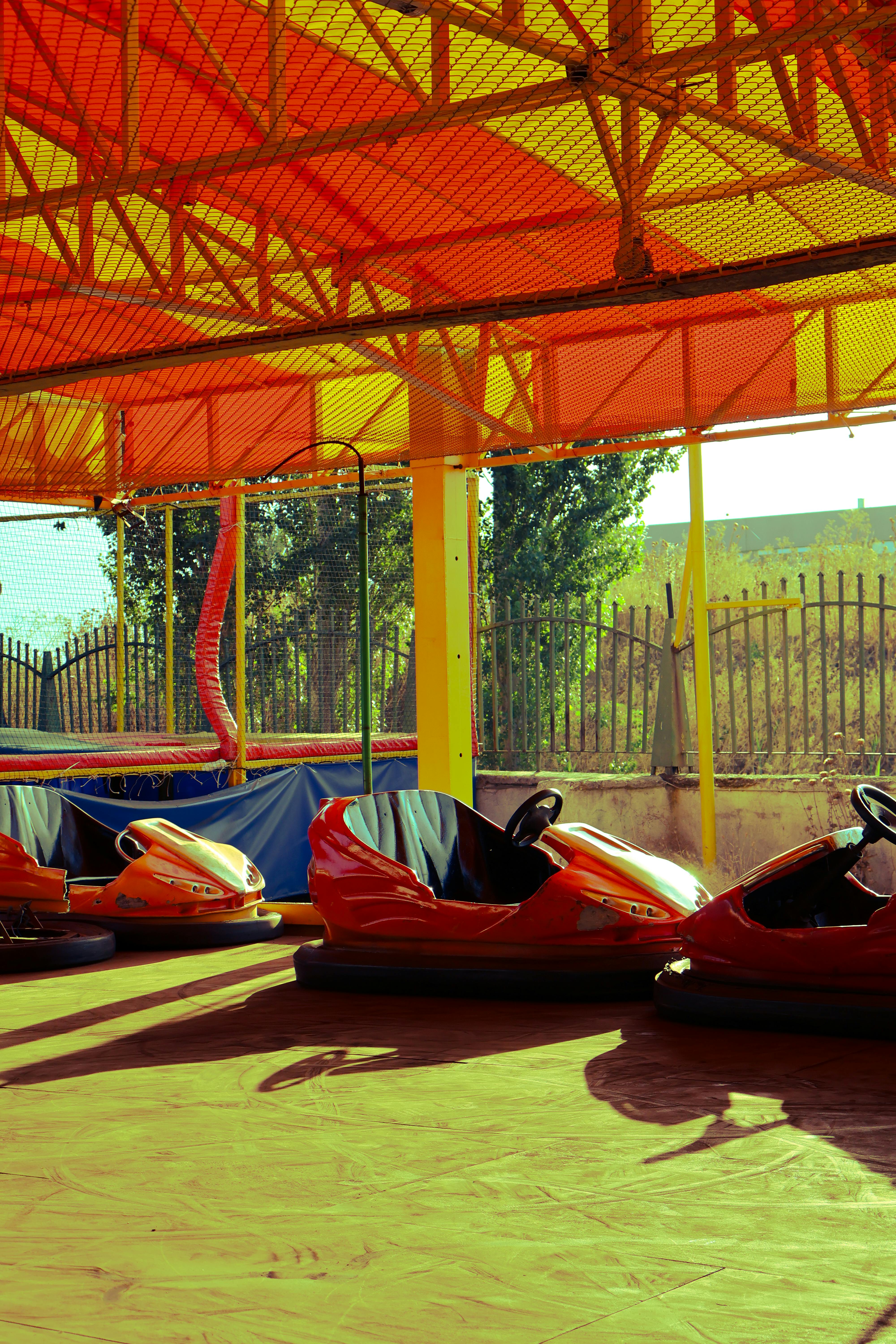 Bumper Cars in an Amusement Park · Free Stock Photo