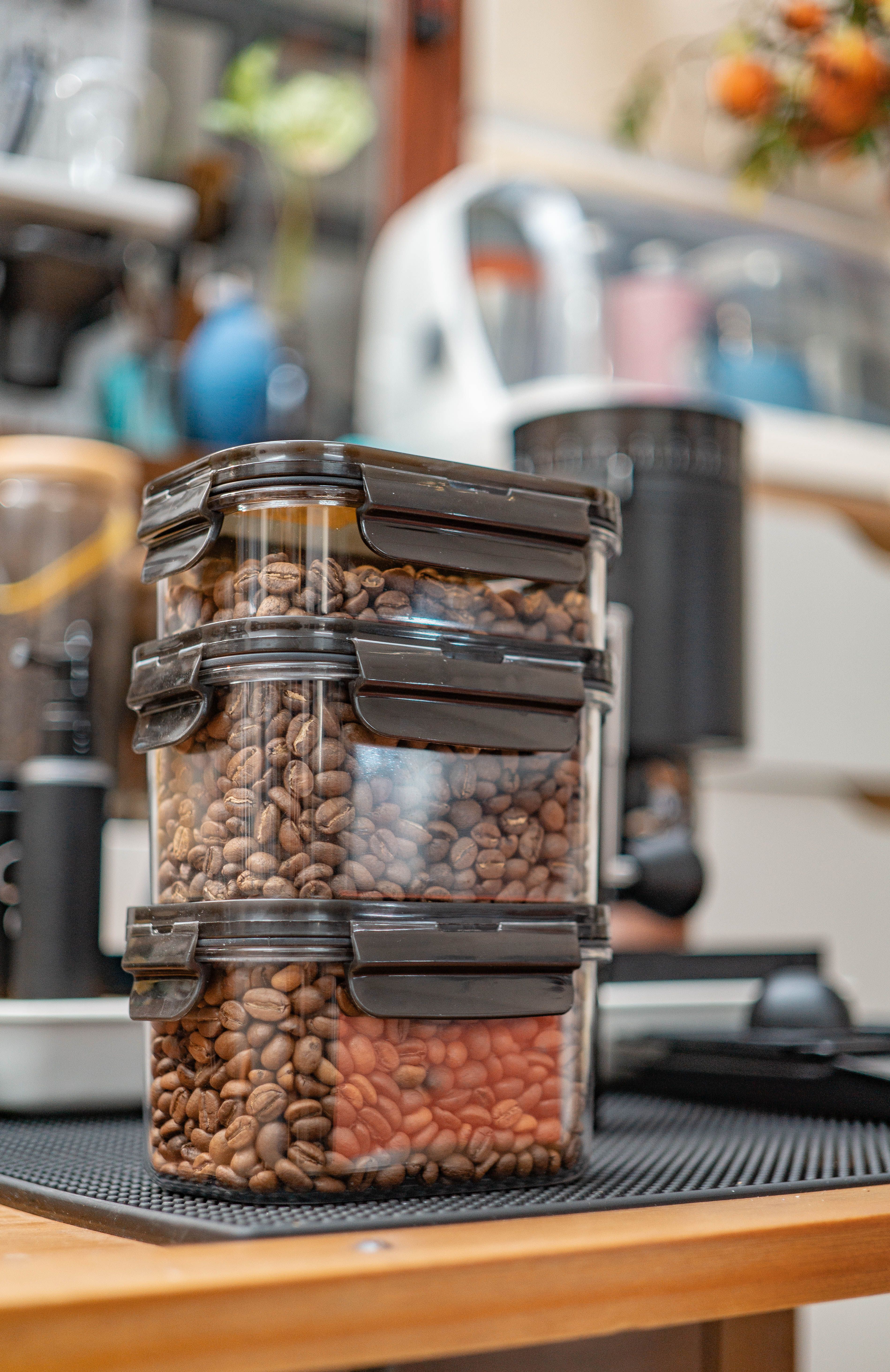 Glass Boxes with Coffee Beans · Free Stock Photo