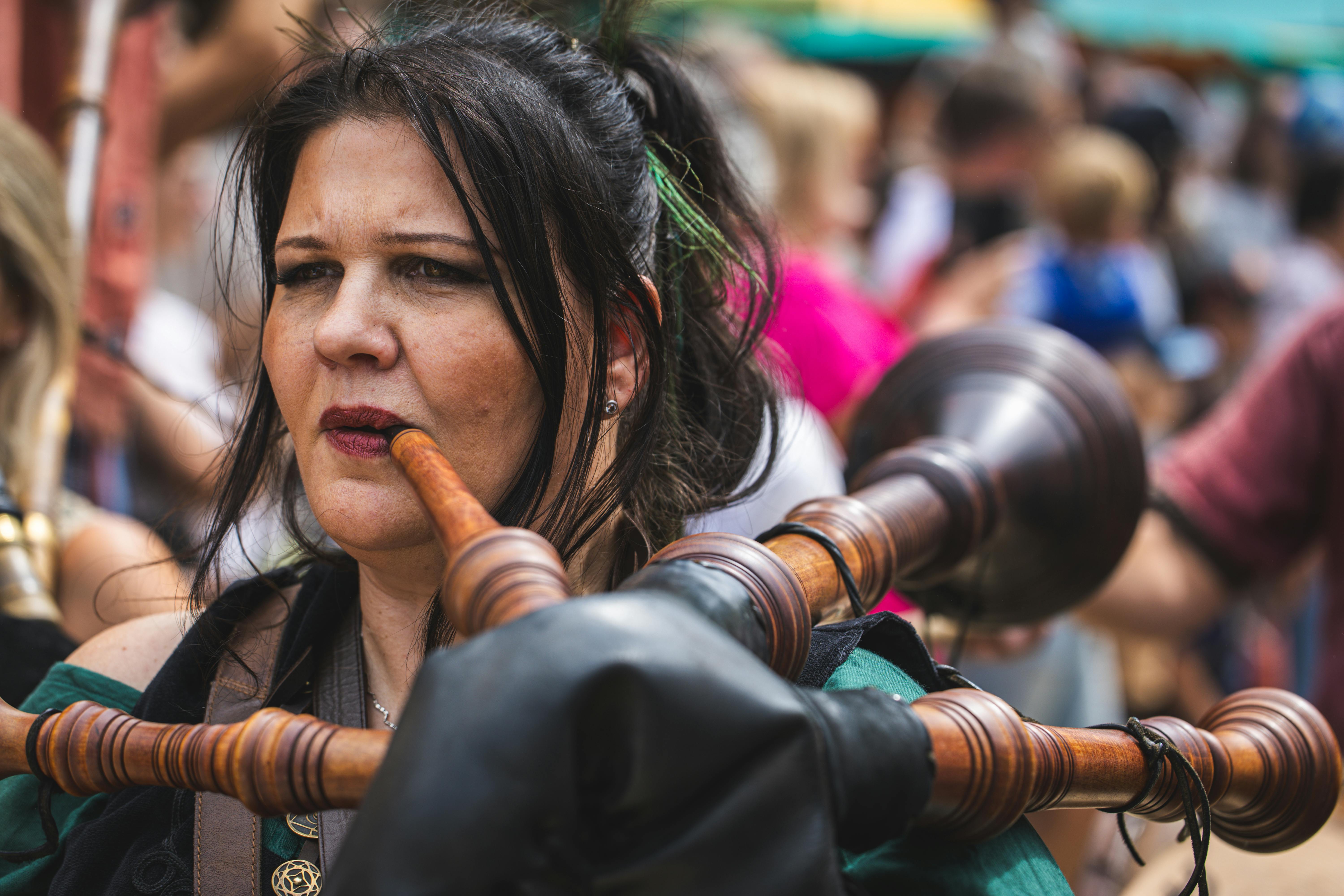 Woman Playing Bagpipe · Free Stock Photo