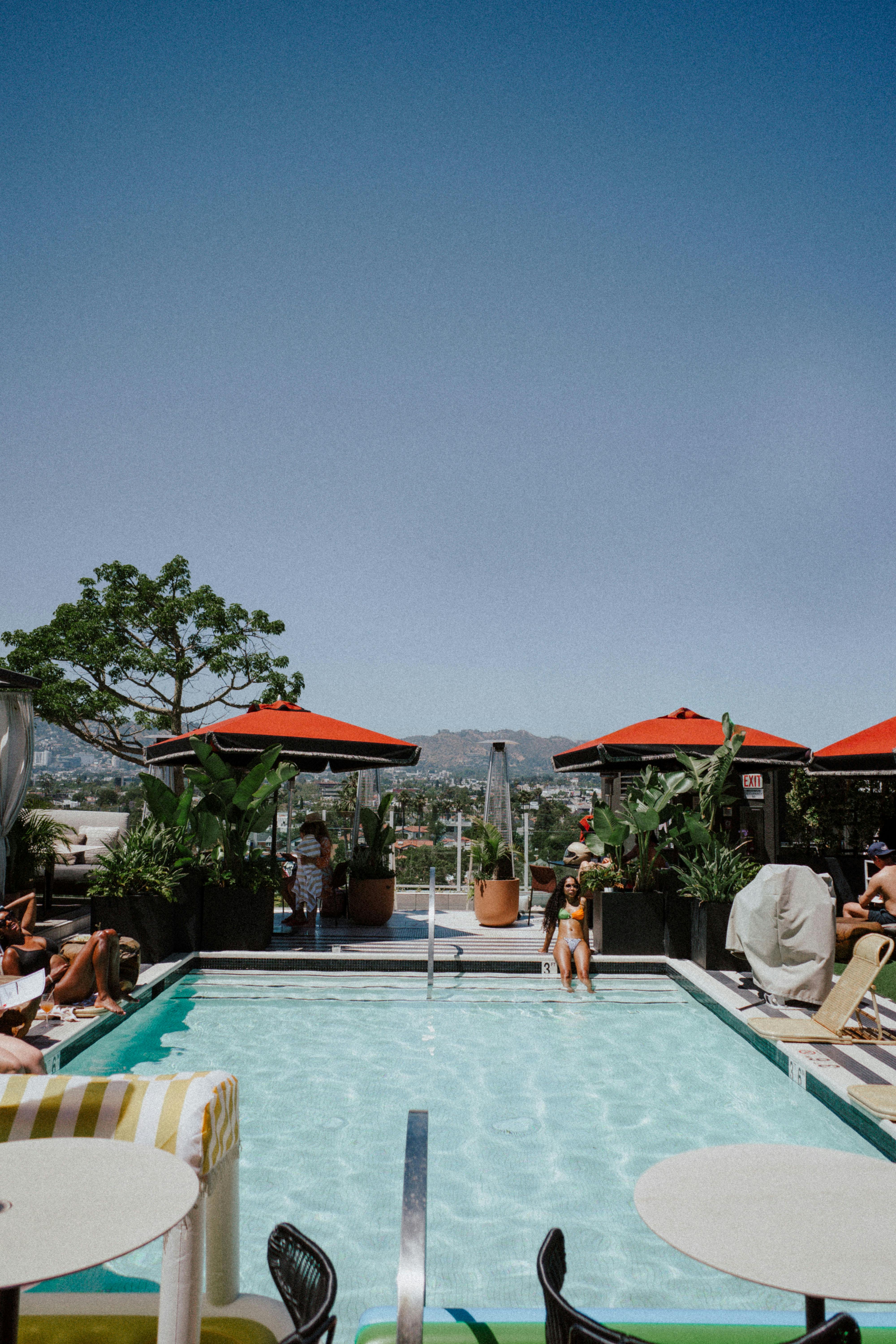 Swimming Pool at a Tourist Resort in Summer · Free Stock Photo