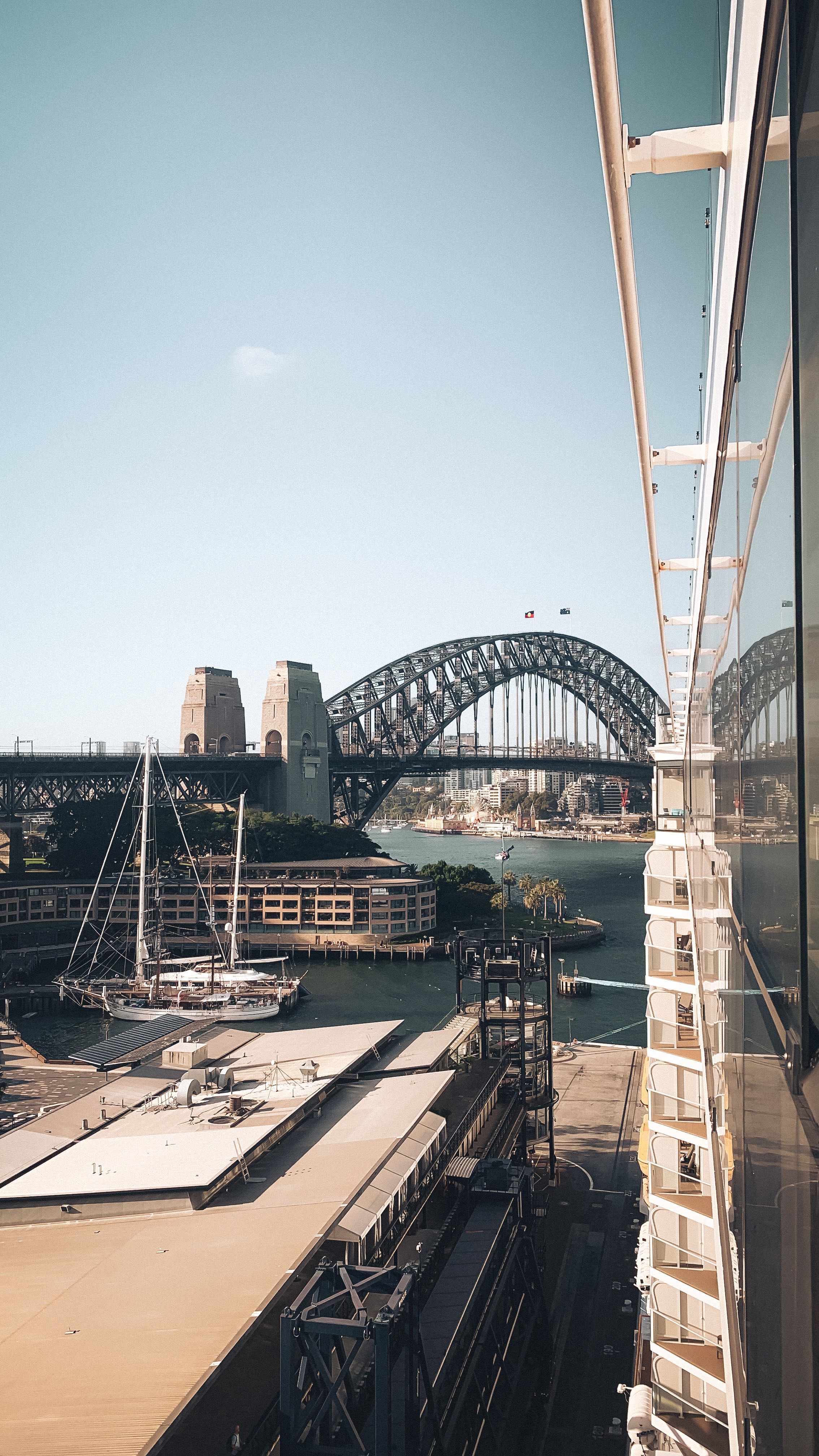 Suspension Bridge in a Port · Free Stock Photo