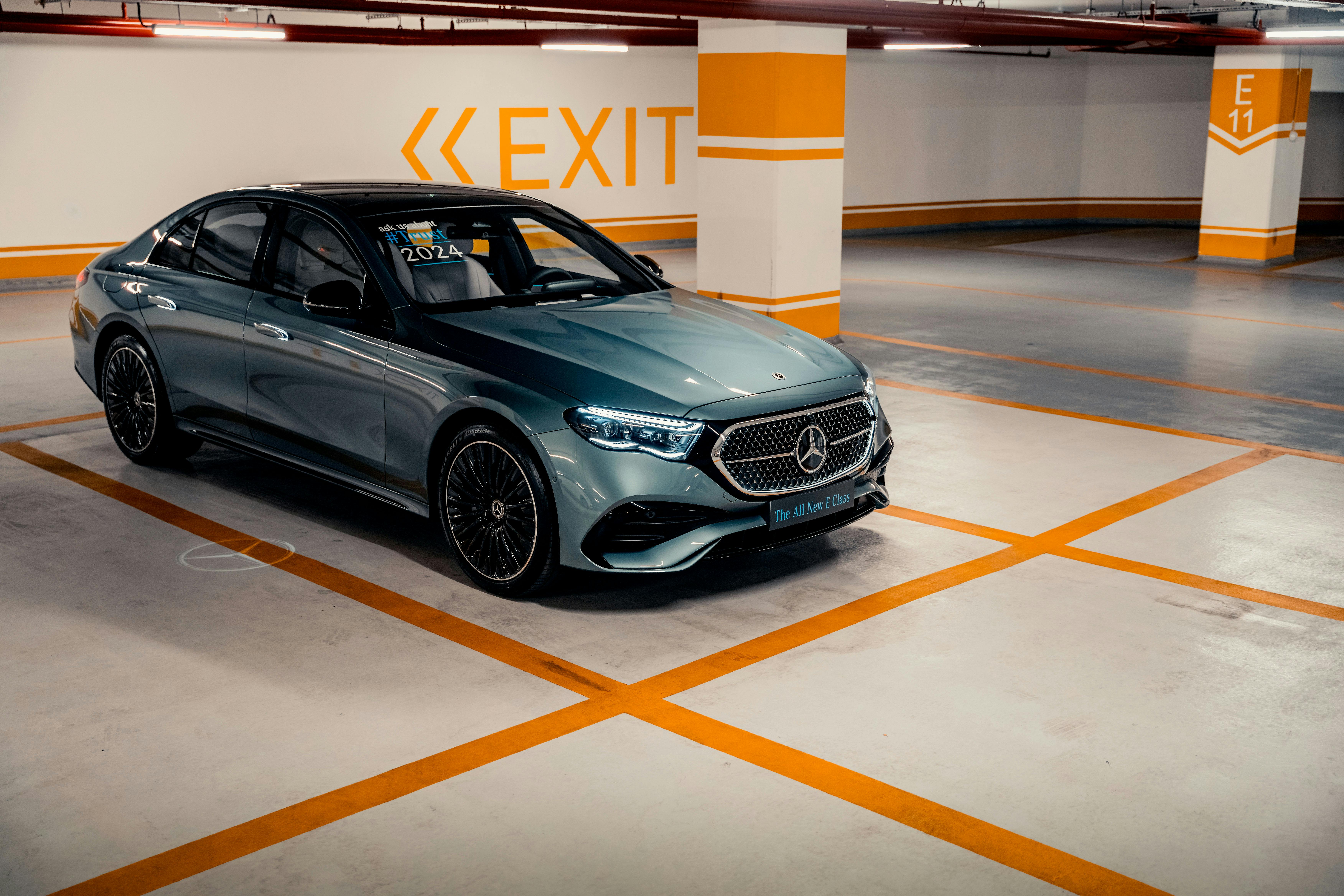 The mercedes benz s - class is parked in an underground parking garage ...
