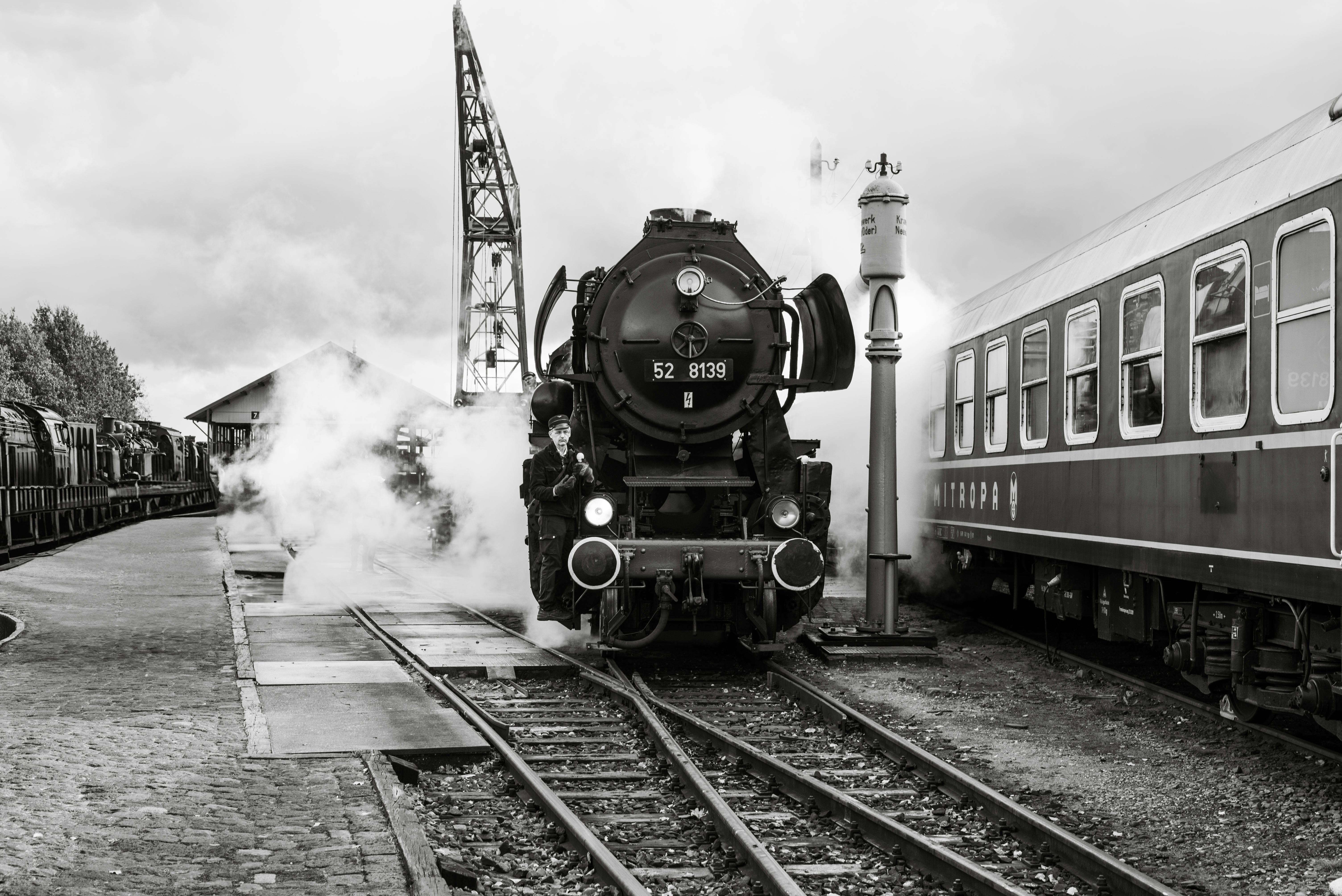 Steam Locomotive on Railway · Free Stock Photo