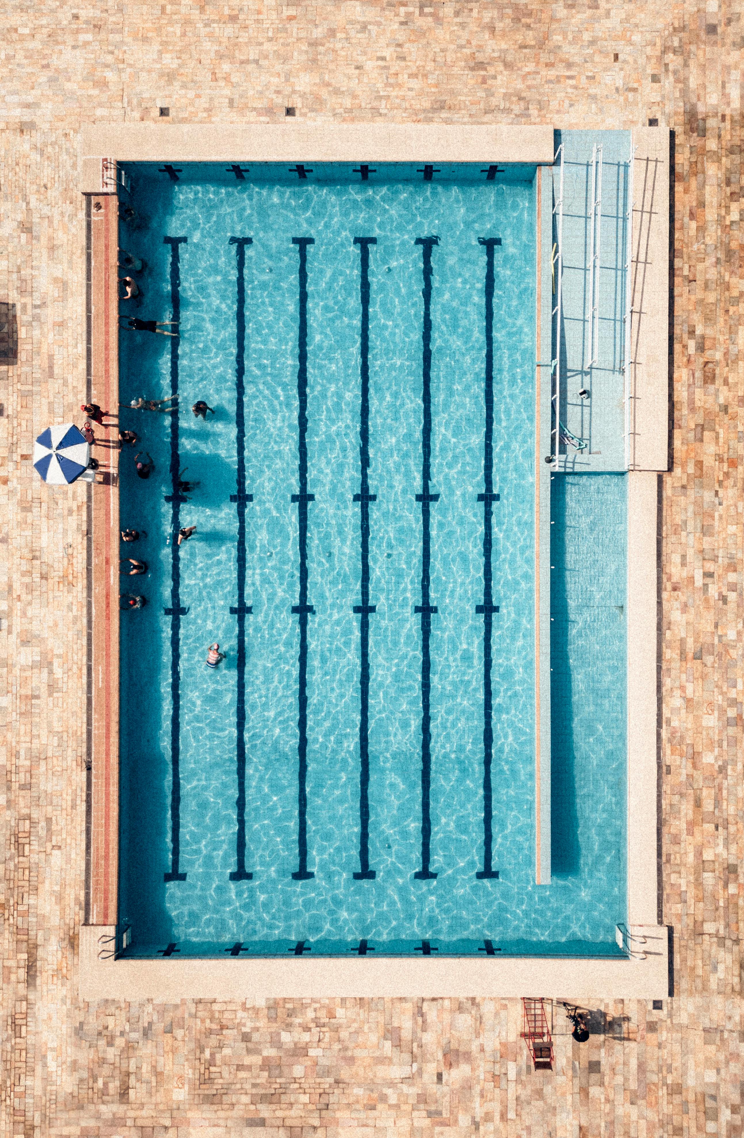 Drone Shot of a Swimming Pool · Free Stock Photo