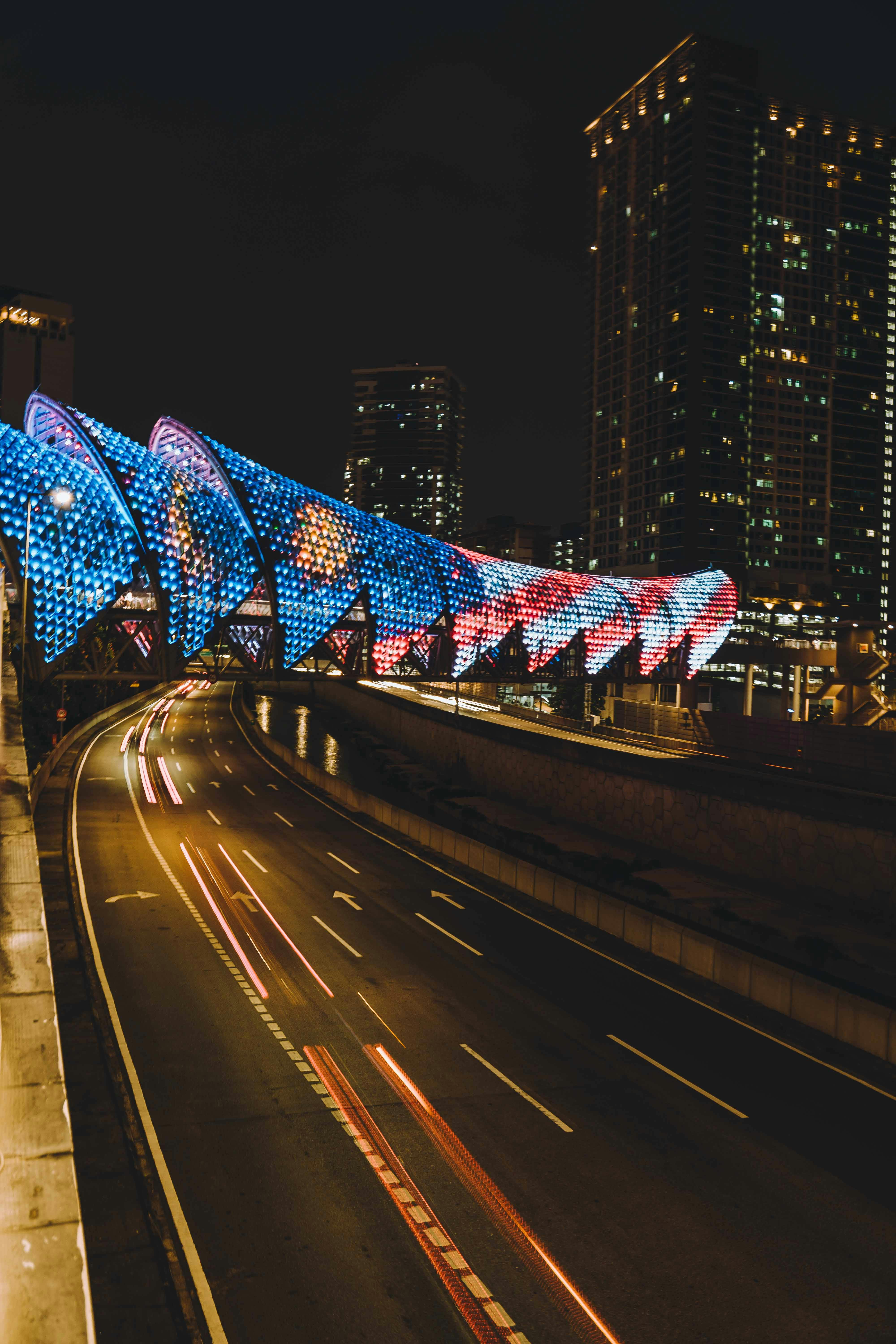 Saloma Link Bridge at Night in Kuala Lumpur in Malaysia · Free Stock Photo