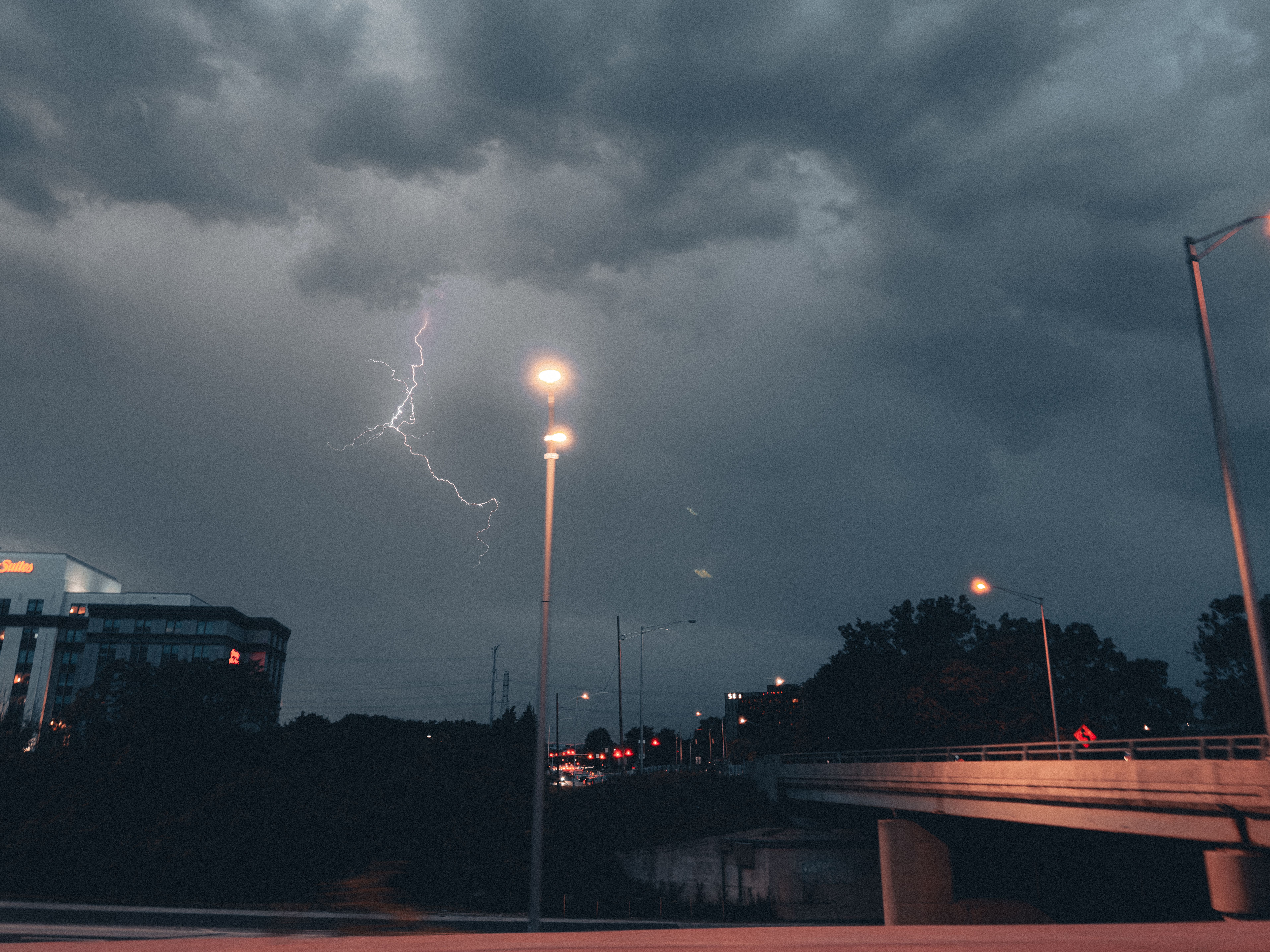 A Lightning Strike over the City at Night · Free Stock Photo