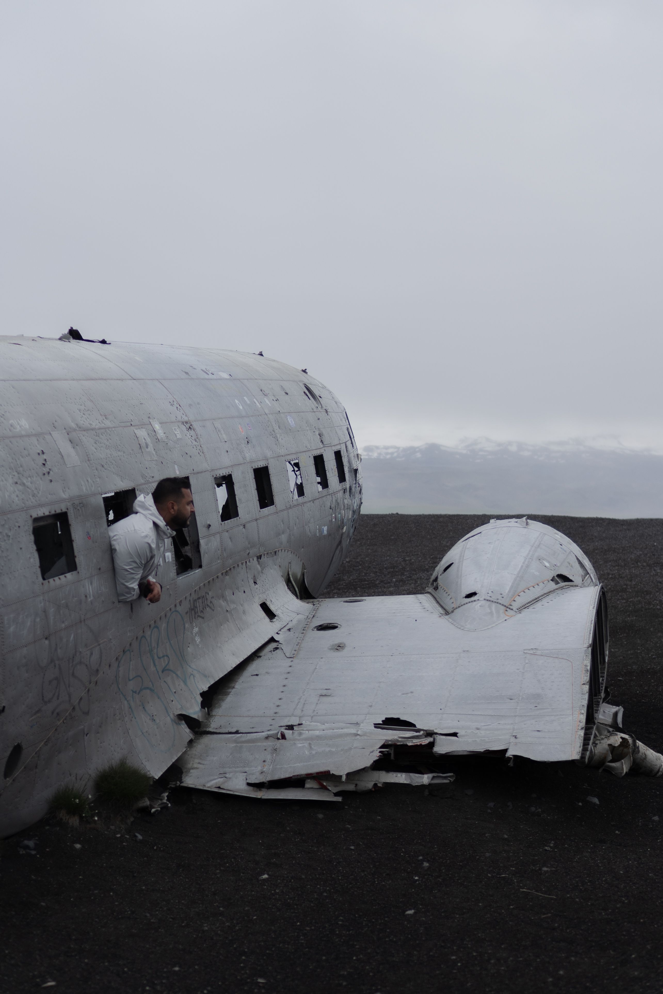 Gray Airplane on Seashore · Free Stock Photo