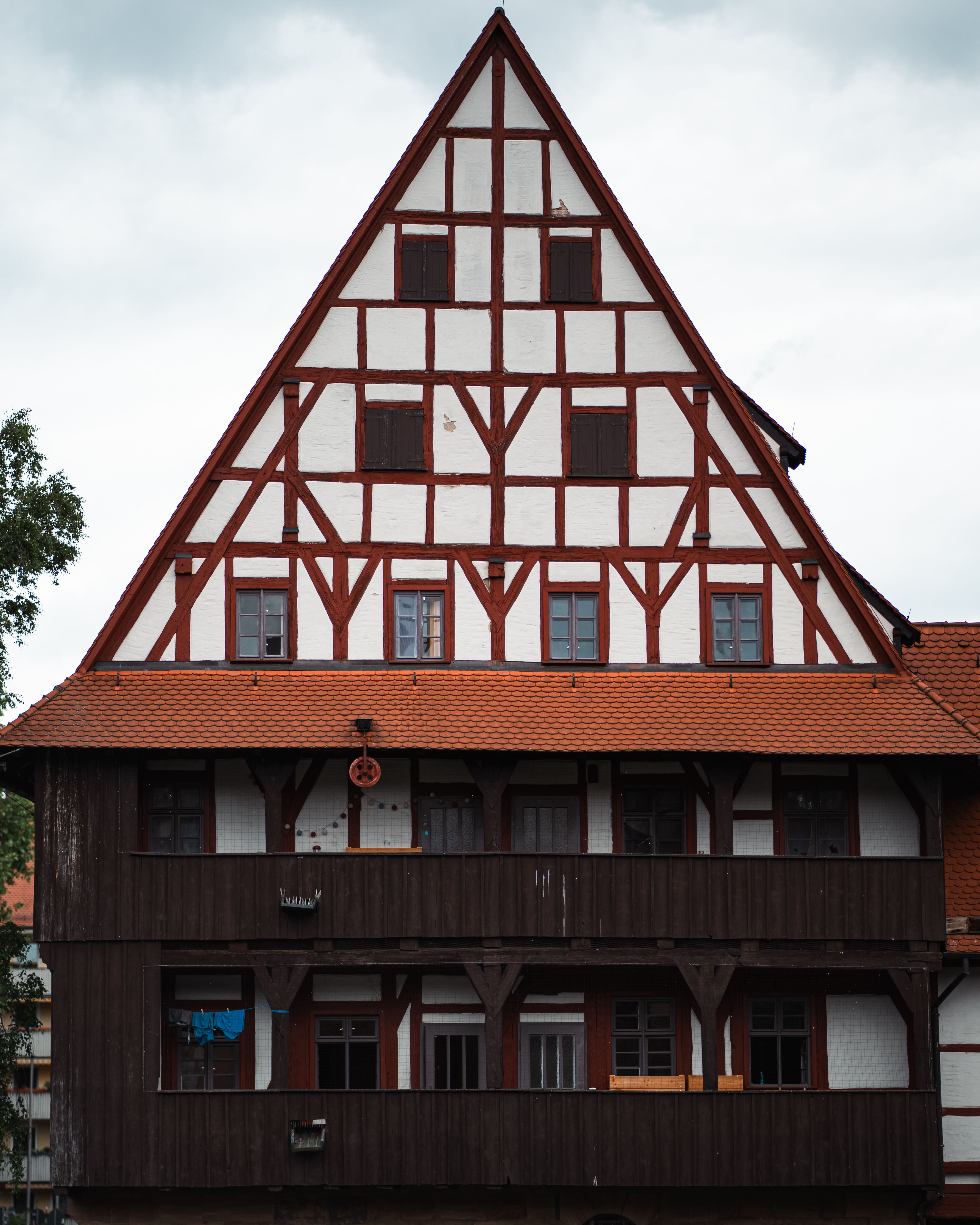 Vintage, Triangular House in Village · Free Stock Photo